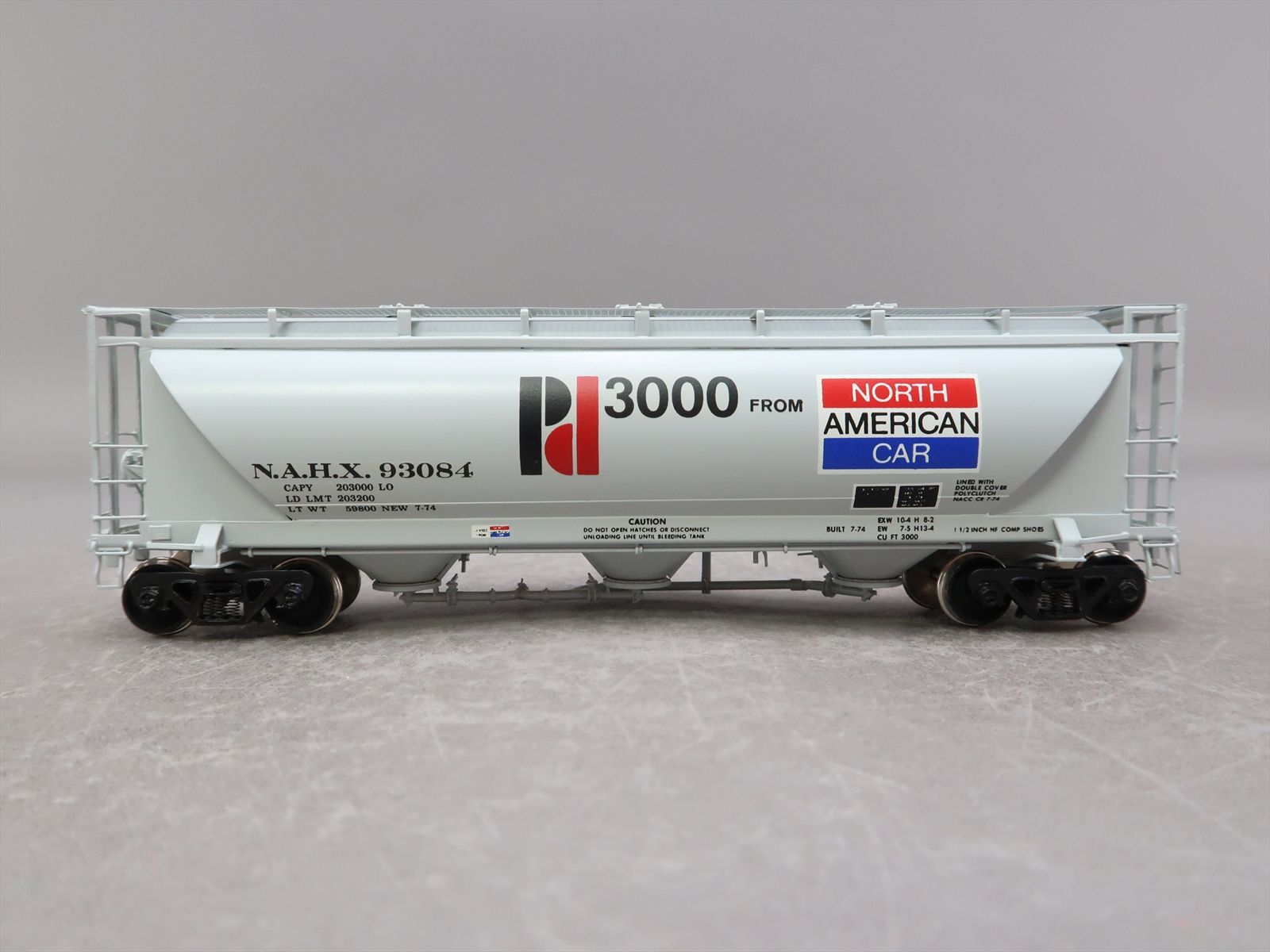 HO Brass Model - OMI 3001.1 NAHX North American Car Pd 3000 Covered Hopper #93084 - F/P CPOMI ...