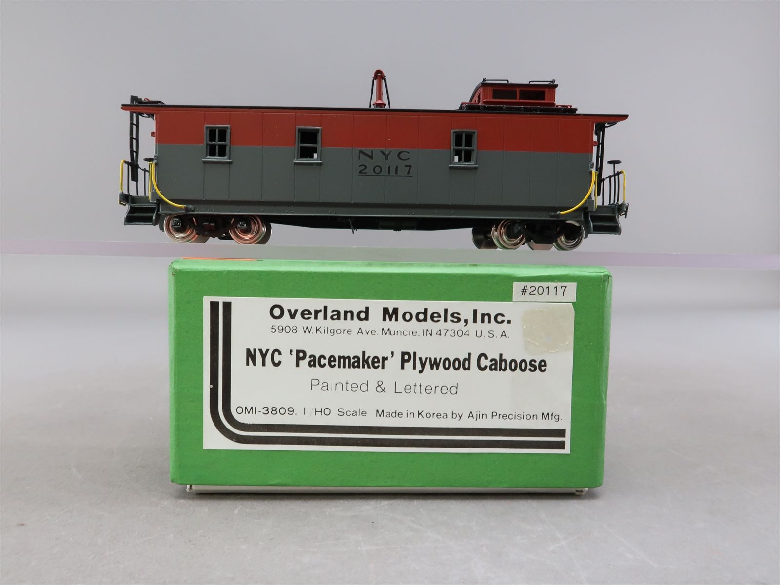 HO Brass Model - OMI 3809.1 NYC New York Central Pacemaker Plywood Caboose #20117 - F/P - 1992 ...
