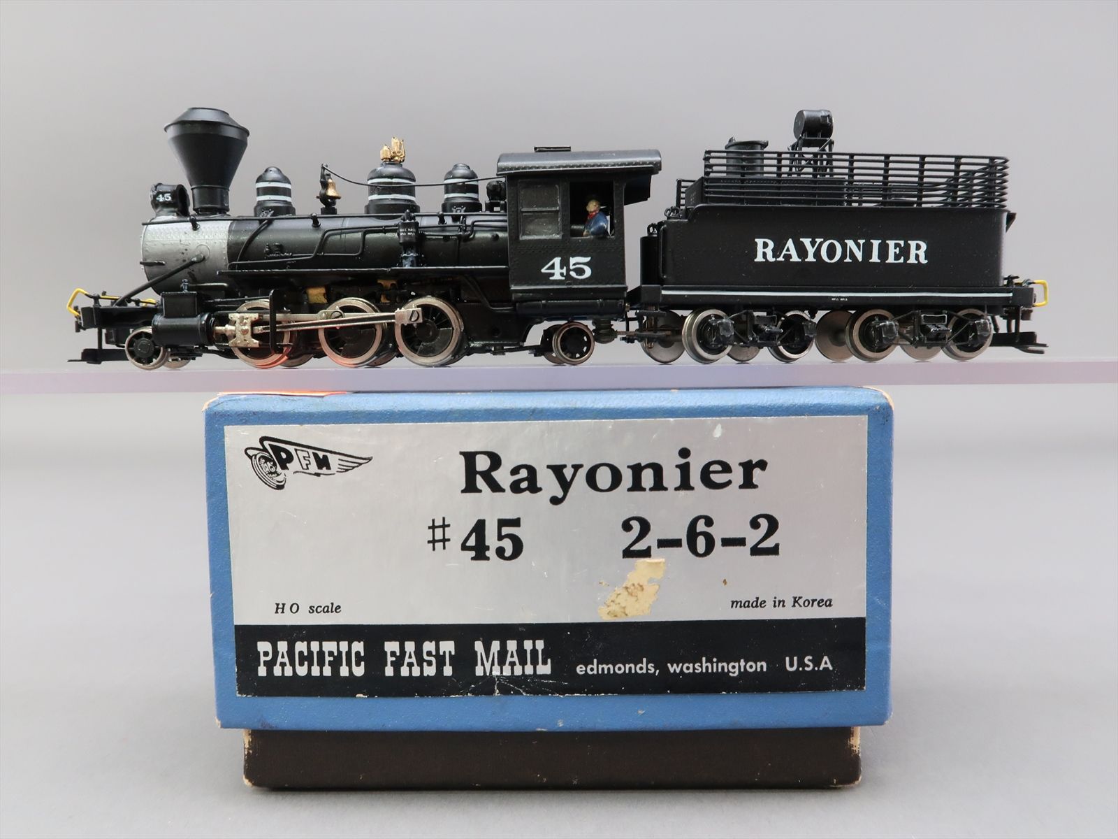 HO Brass Model - PFM Rayonier 2-6-2 #45 - Custom - 1977 Run - Samhongsa