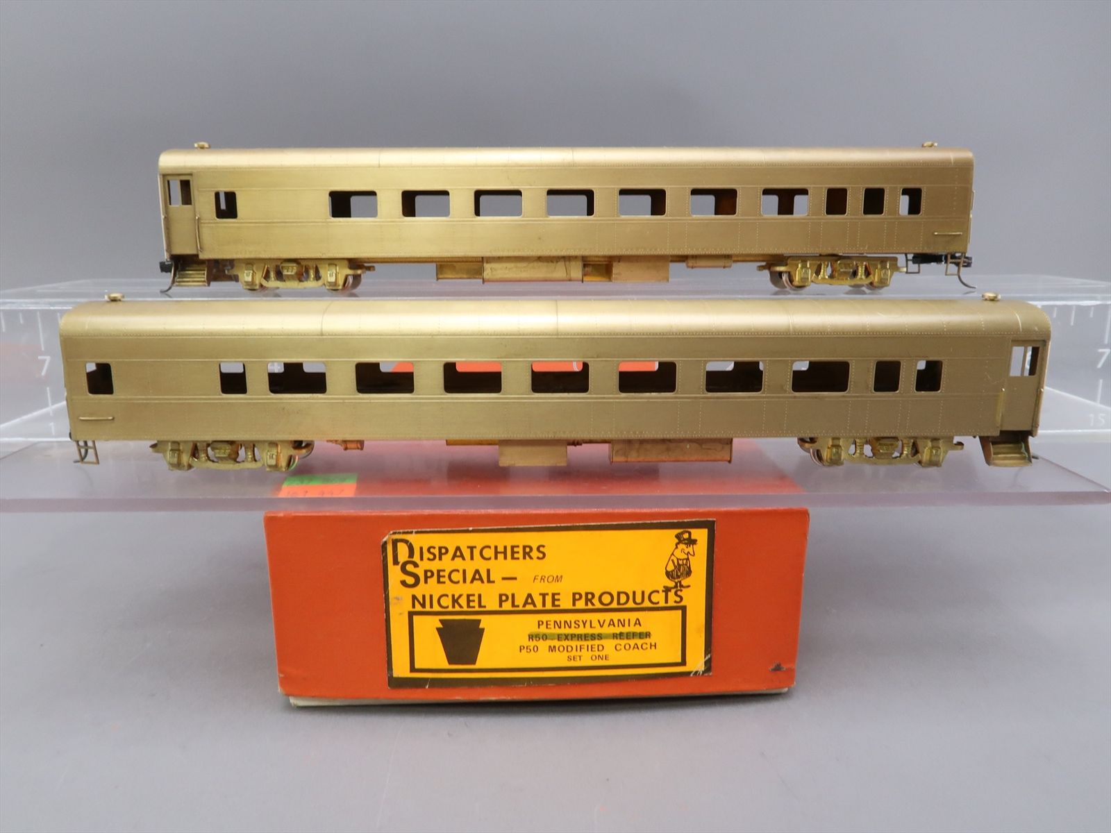 HO Brass Model - NPP PRR Pennsylvania 2 P50 Modified Coaches Coach Set ...
