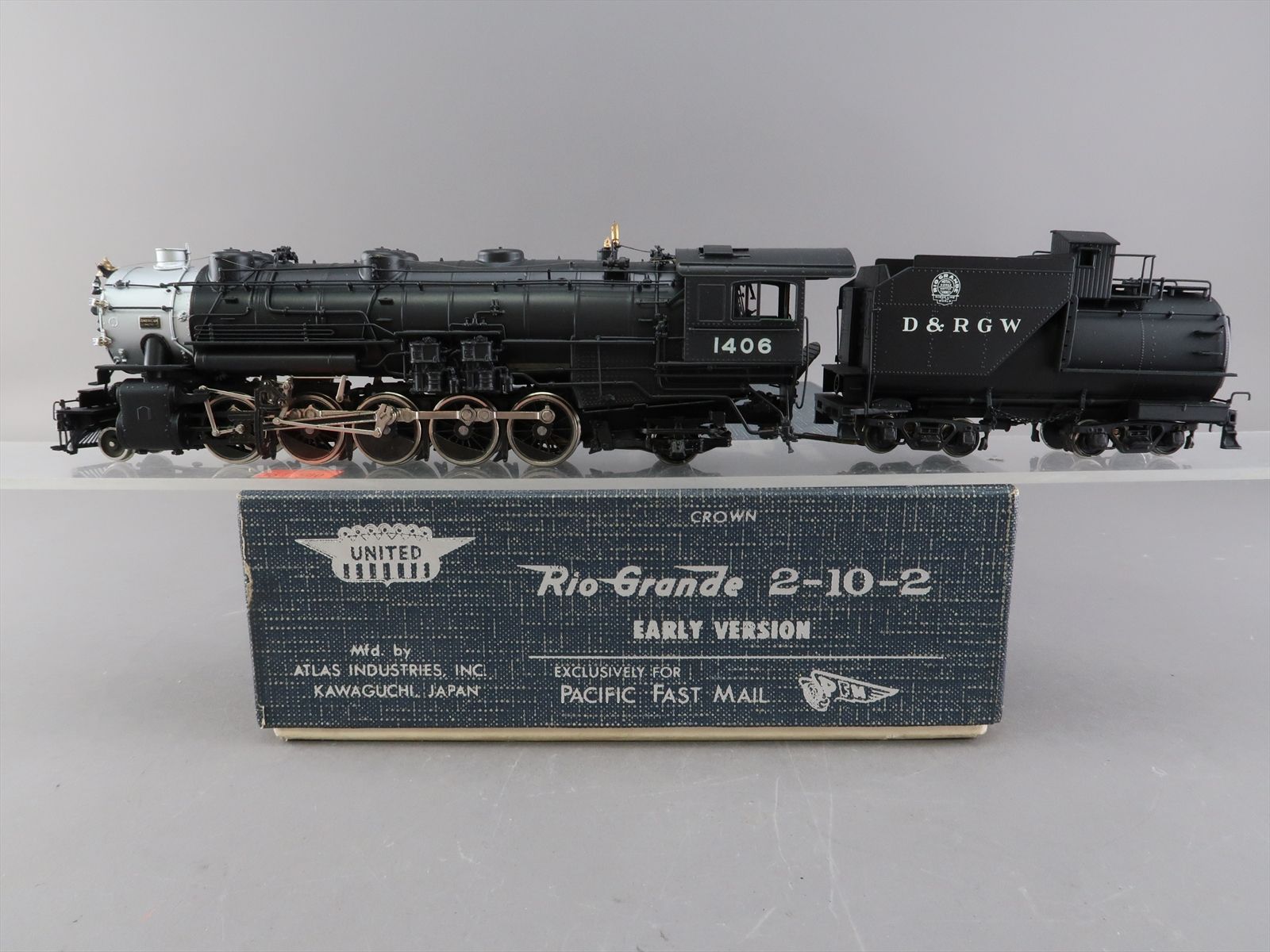 HO Brass Model - PFM D&RGW Rio Grande 2-10-2 Early Version #1406 Moffat ...