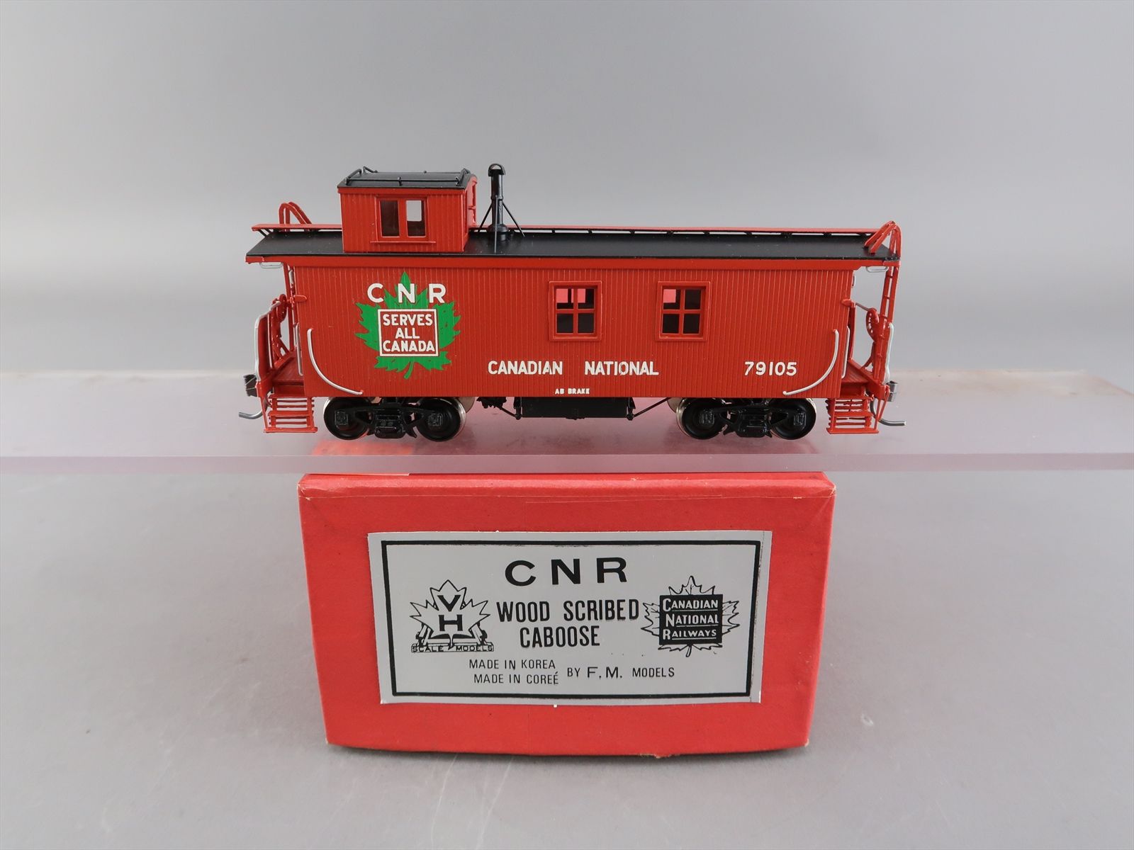 HO Brass Model - VH Van CN CNR Canadian National Wood Scribed Caboose ...