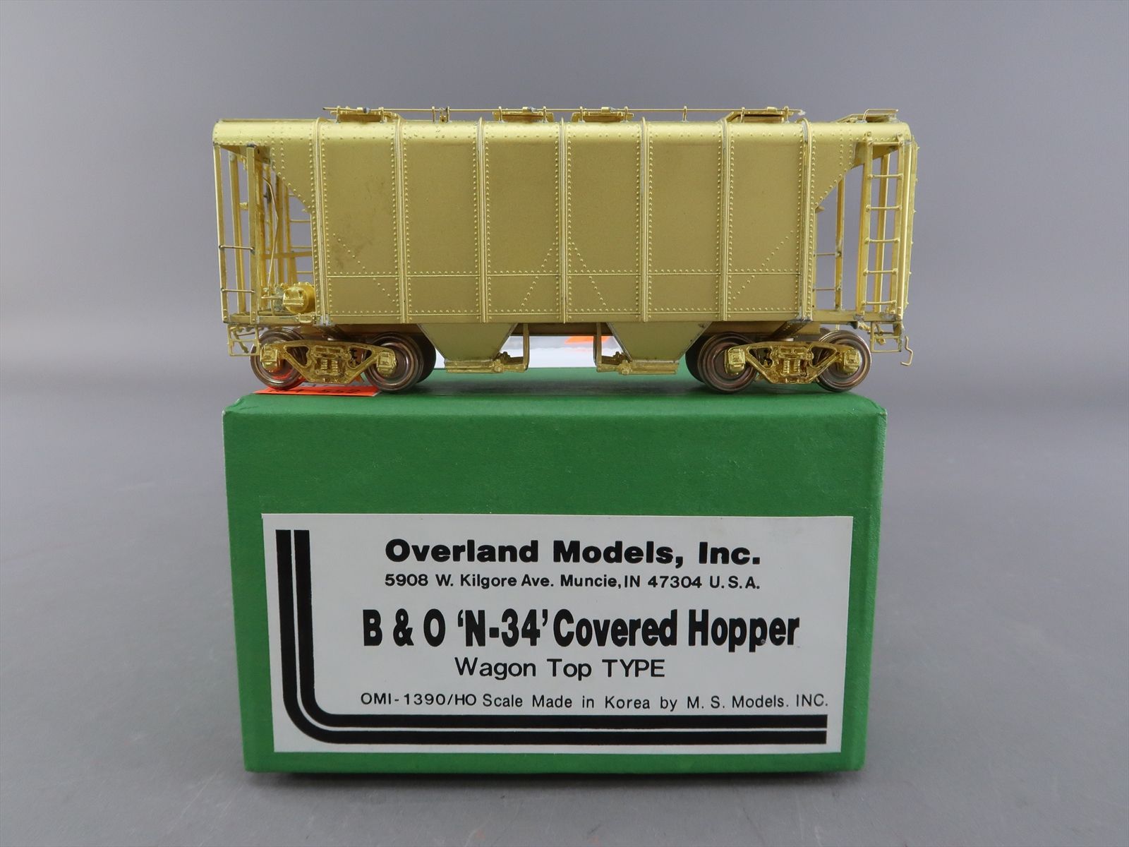 HO Brass Model - OMI 1390 B&O Baltimore & Ohio N-34 Covered Hopper ...