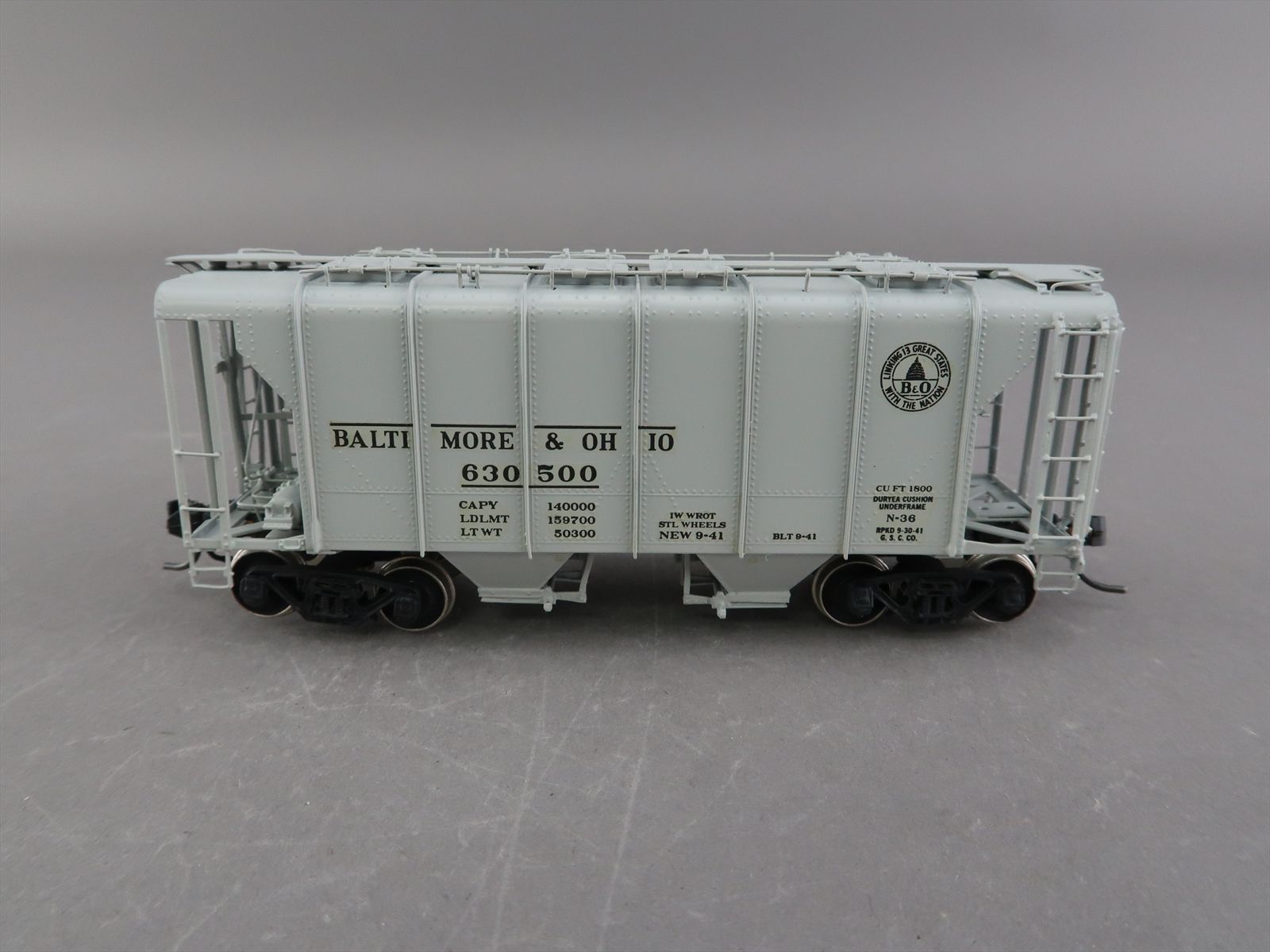 HO Brass Model - OMI 1390 B&O Baltimore & Ohio N-34 Covered Hopper ...