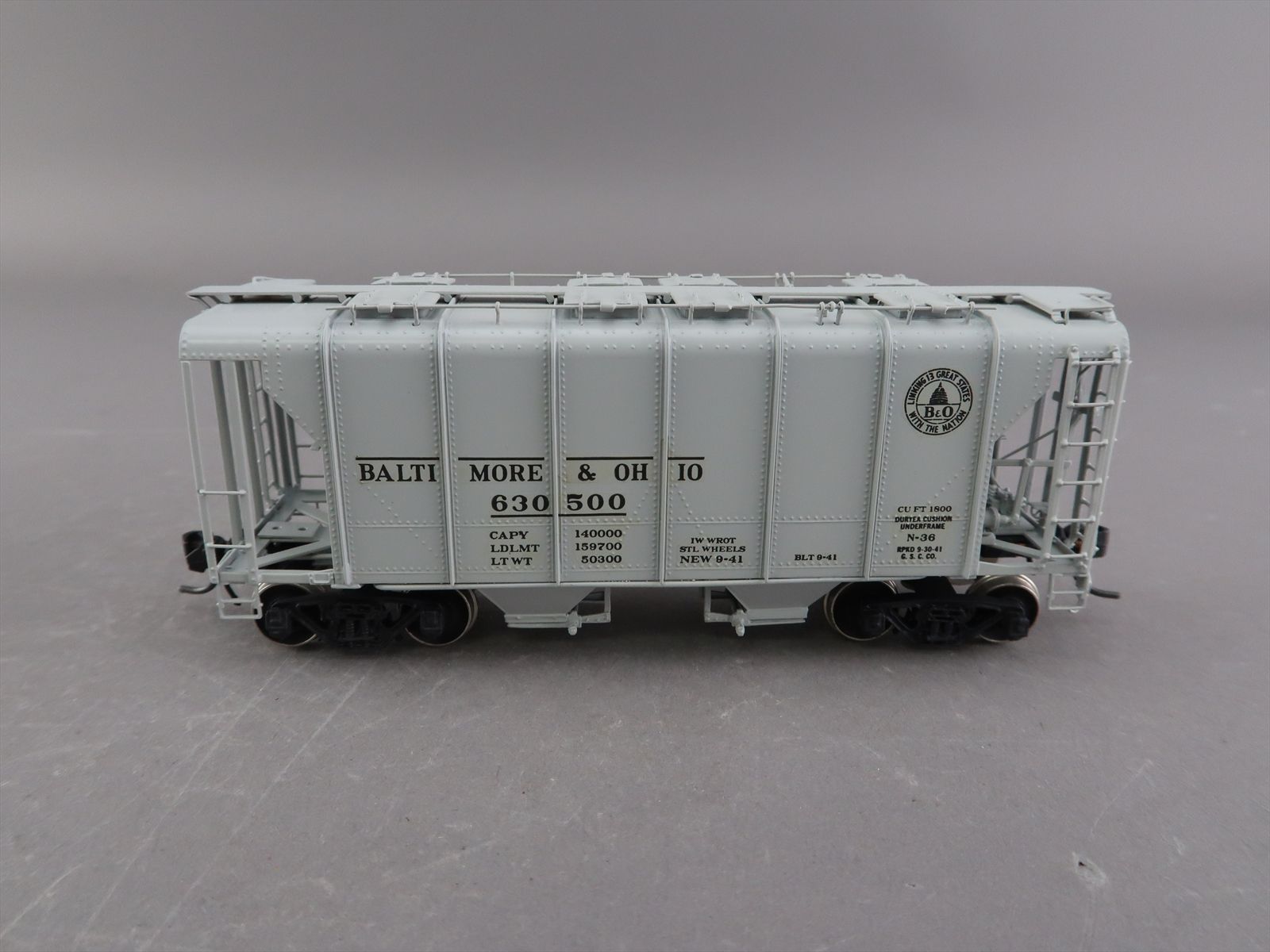 HO Brass Model - OMI 1390 B&O Baltimore & Ohio N-34 Covered Hopper ...