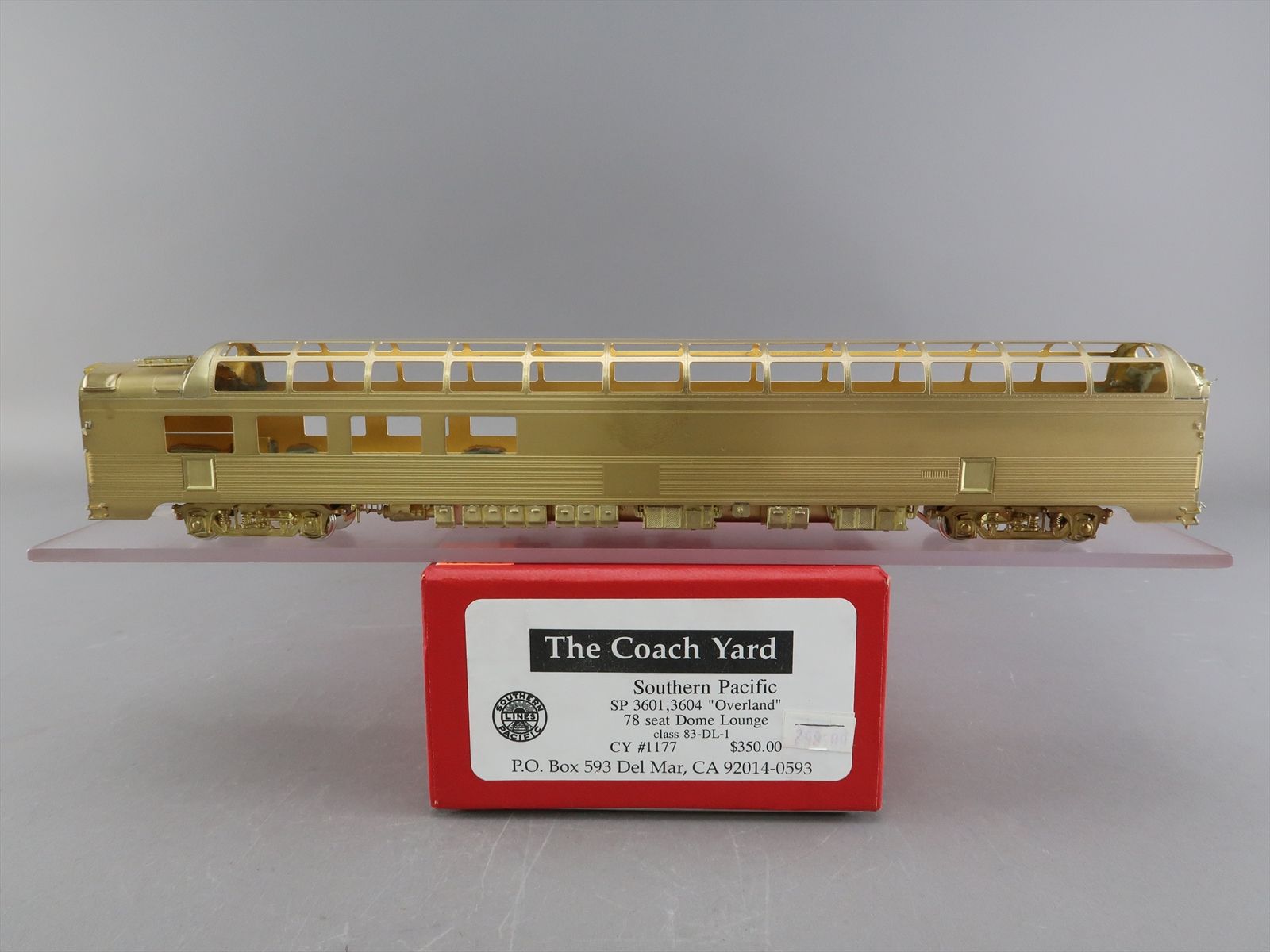 HO Brass Model - TCY 1177 SP Southern Pacific 83-DL-1 78 Seat Dome ...