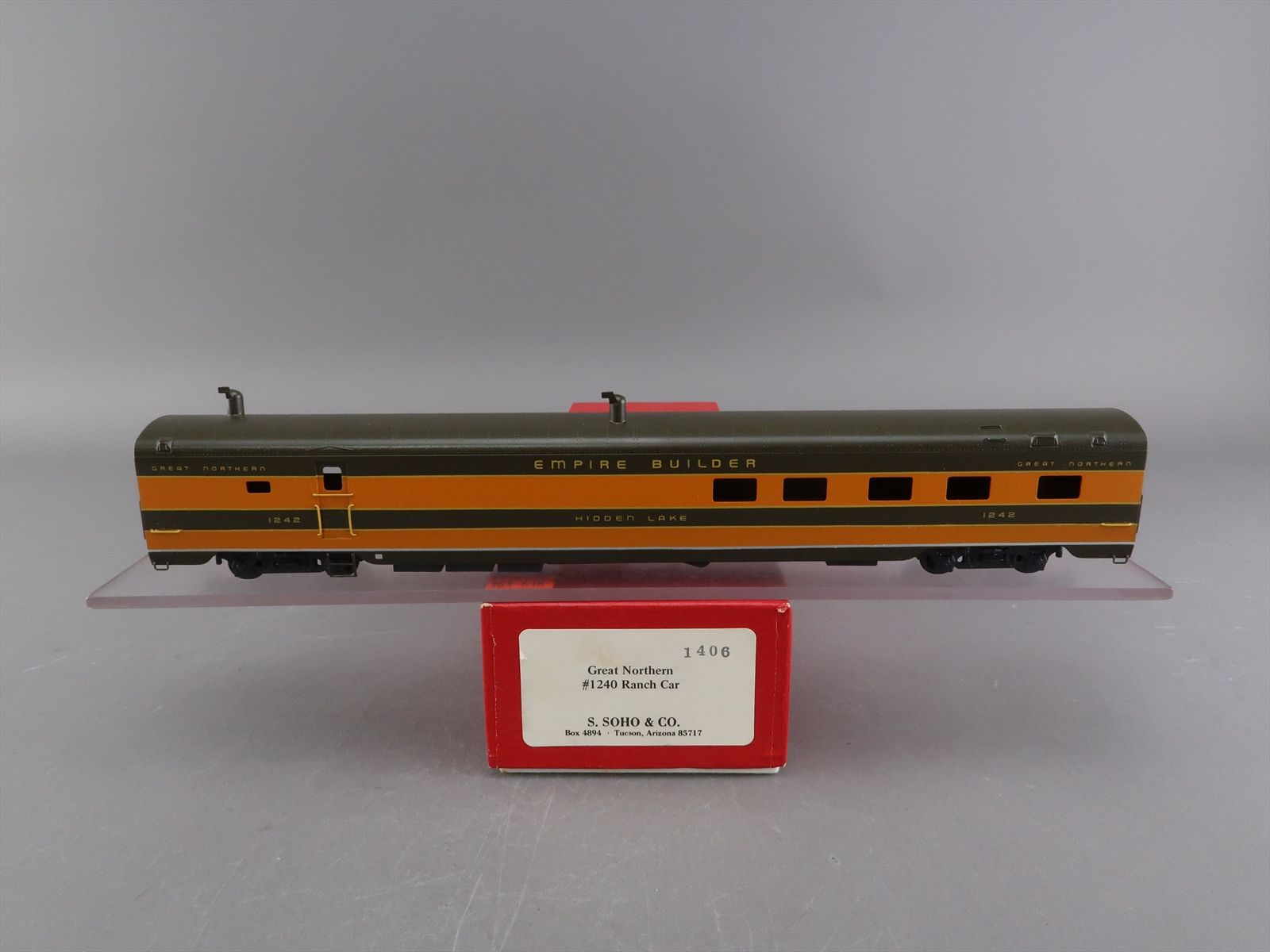 HO Brass Model - Soho 1406 GN Great Northern Ranch Car Hidden Lake ...