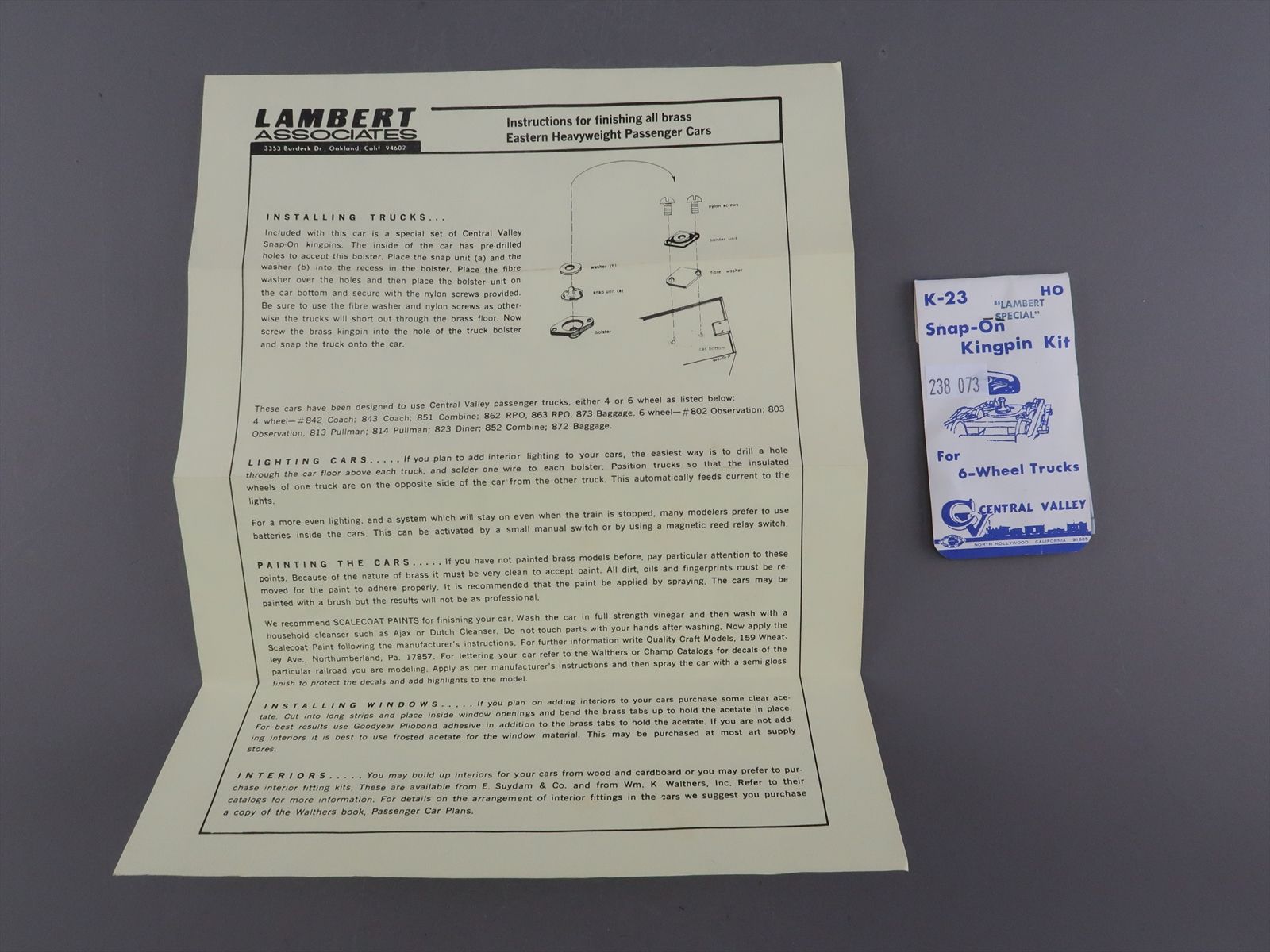 HO Brass Model - Lambert 840 Misc. Roads 75' HW Coach - Unpainted ...