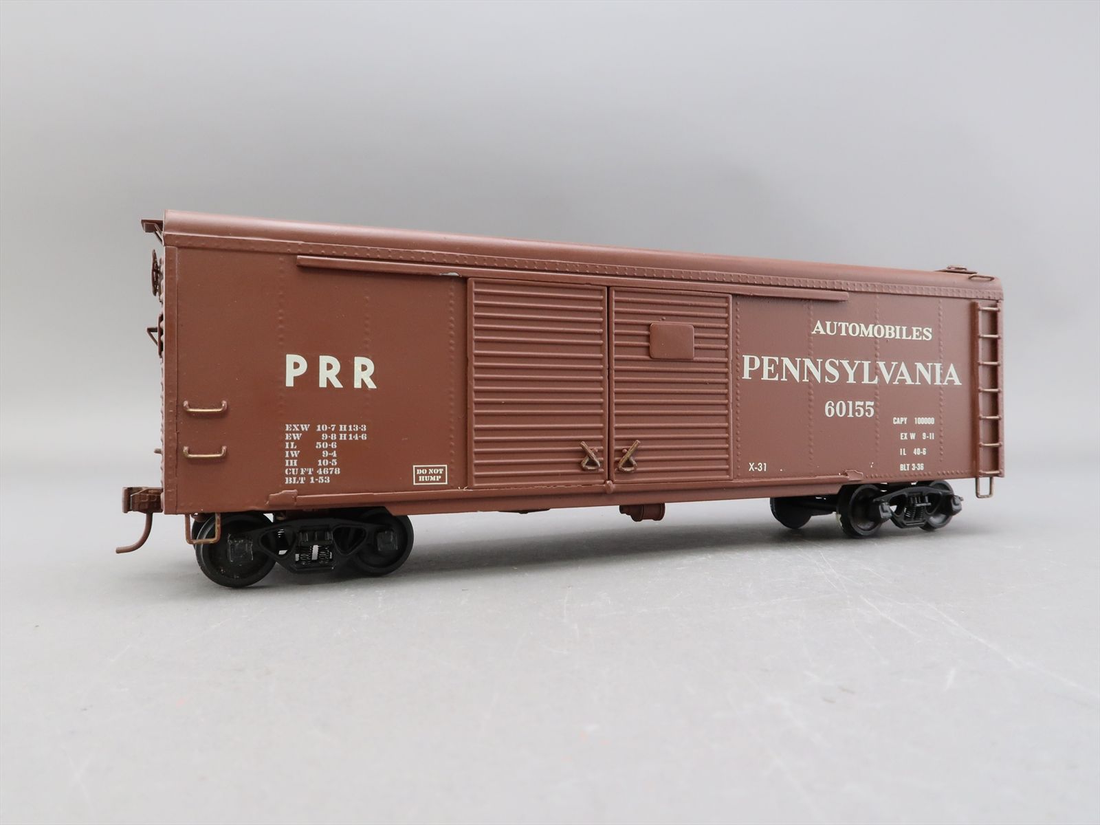 O Brass Model - MG Max Gray PRR Pennsylvania X31 Boxcar Auto #60155 ...