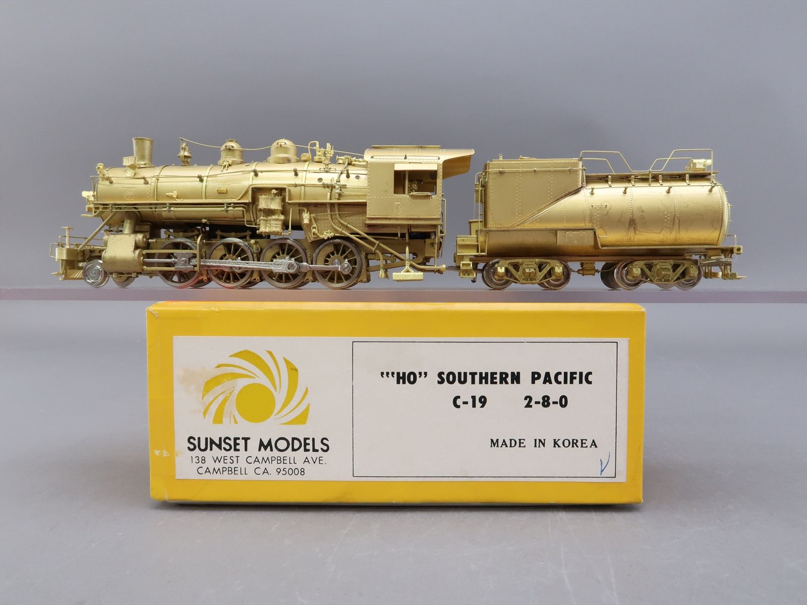 HO Brass Model - Sunset SP Southern Pacific 2-8-0 C-19 - Unpainted ...