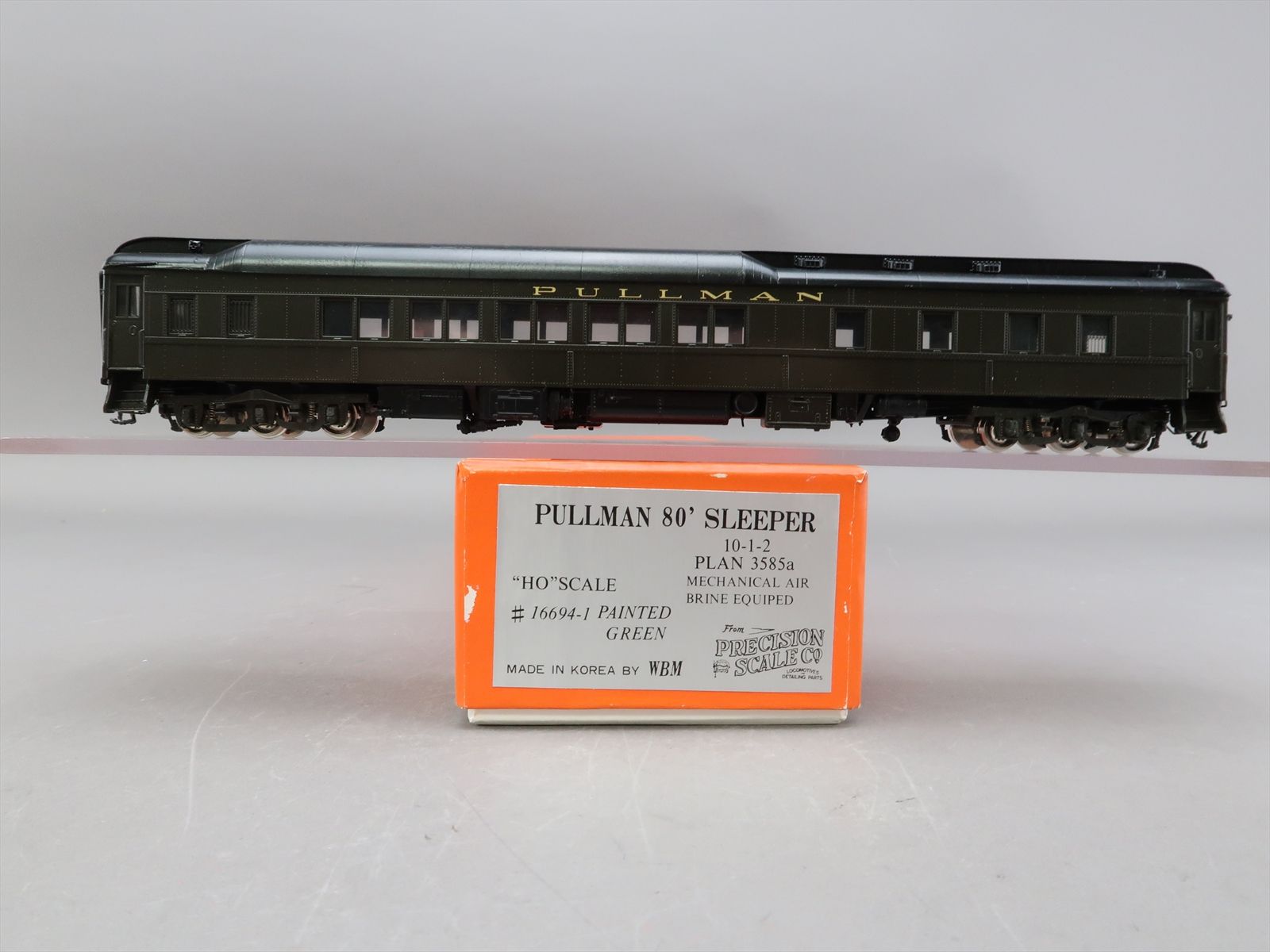 HO Brass Model - PSC 16694-1 Pullman 80' Sleeper 10-1-2 Plan 3585a Mechanical Air Brine Equipped ...