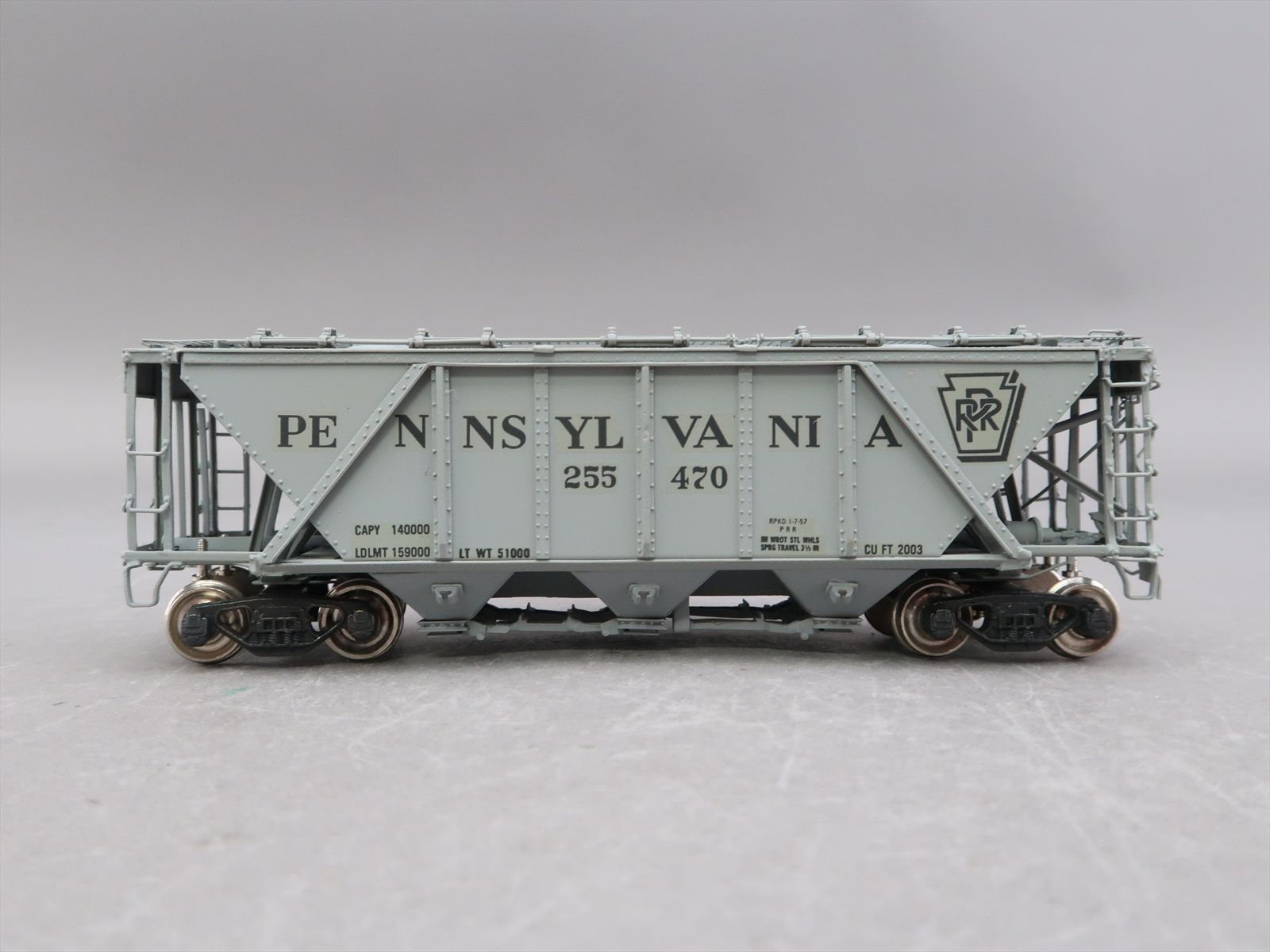 HO Brass Model - PSC 15860-2 PRR Pennsylvania 70 Ton Covered Hopper ...