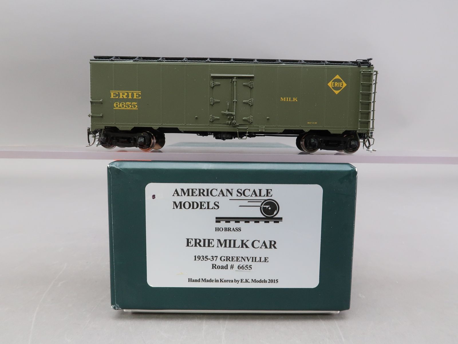 HO Brass Model - ASM American Scale Models ERIE Milk Car #6655 - F/P ...
