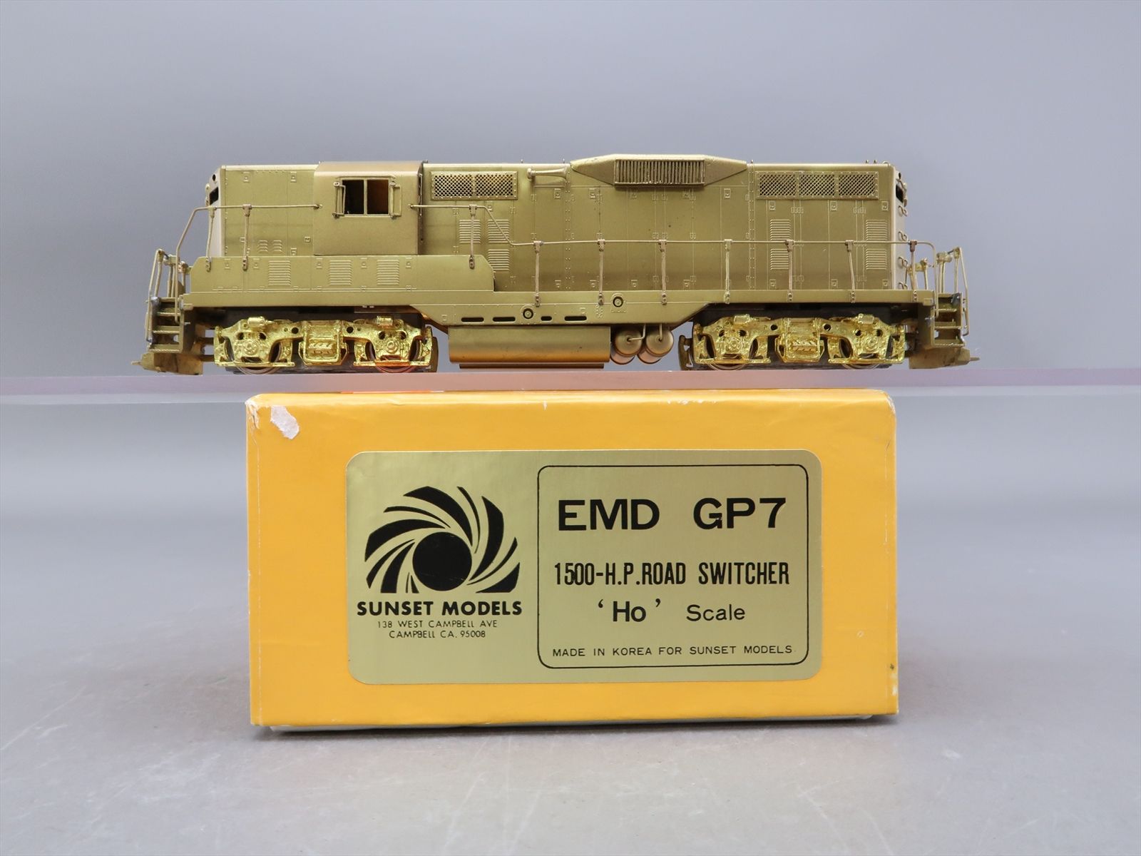HO Brass Model - Sunset EMD Passenger GP7 1500HP Switcher - Unpainted - 1984 Run - SMI