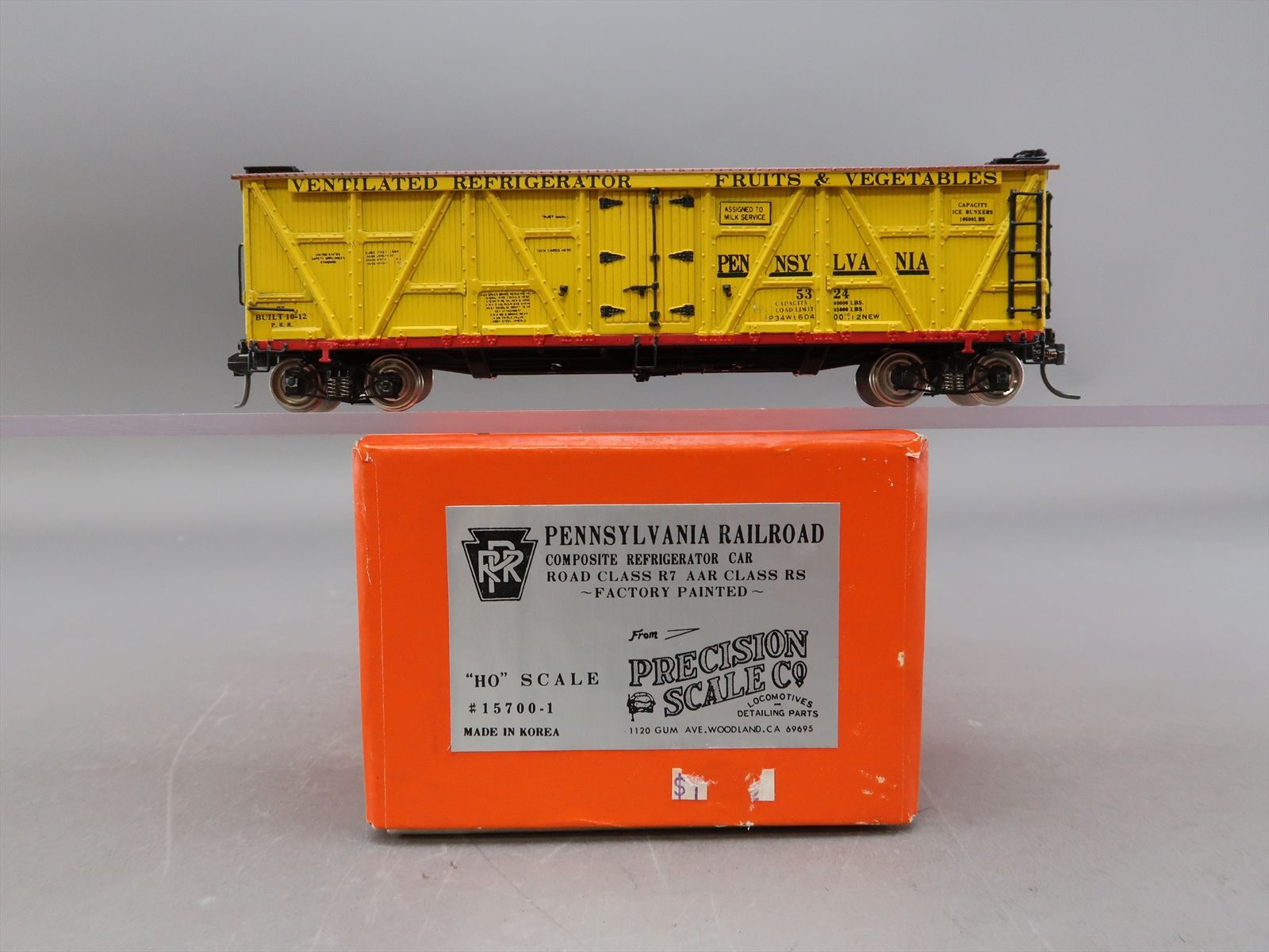 HO Brass Model - PSC 15700-1 PRR Pennsylvania Composite Reefer Class R ...