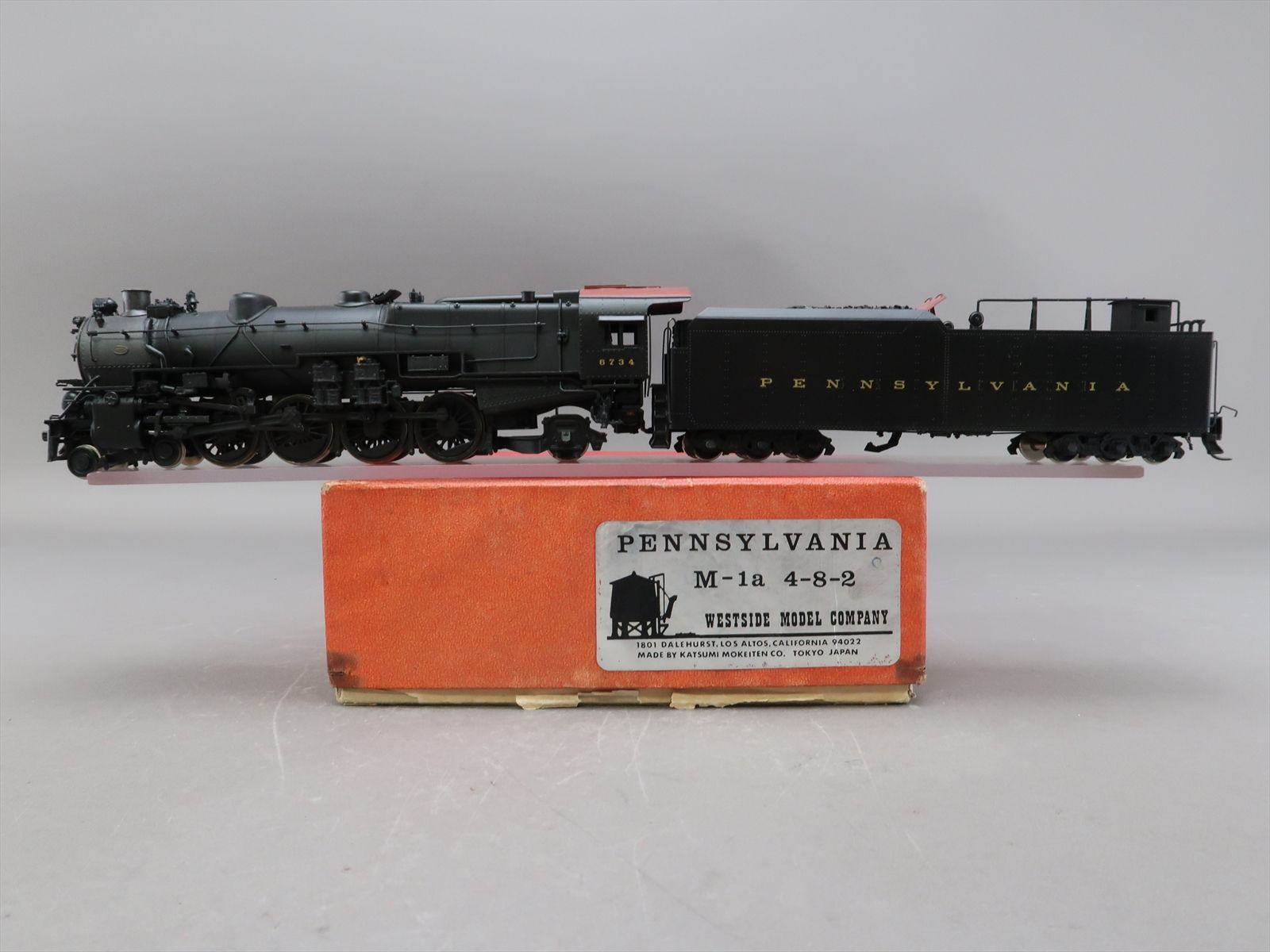 HO Brass Model - WMC PRR Pennsylvania M-1a Mountain 4-8-2 #6734 - Custom - 1972 Run - Katsumi