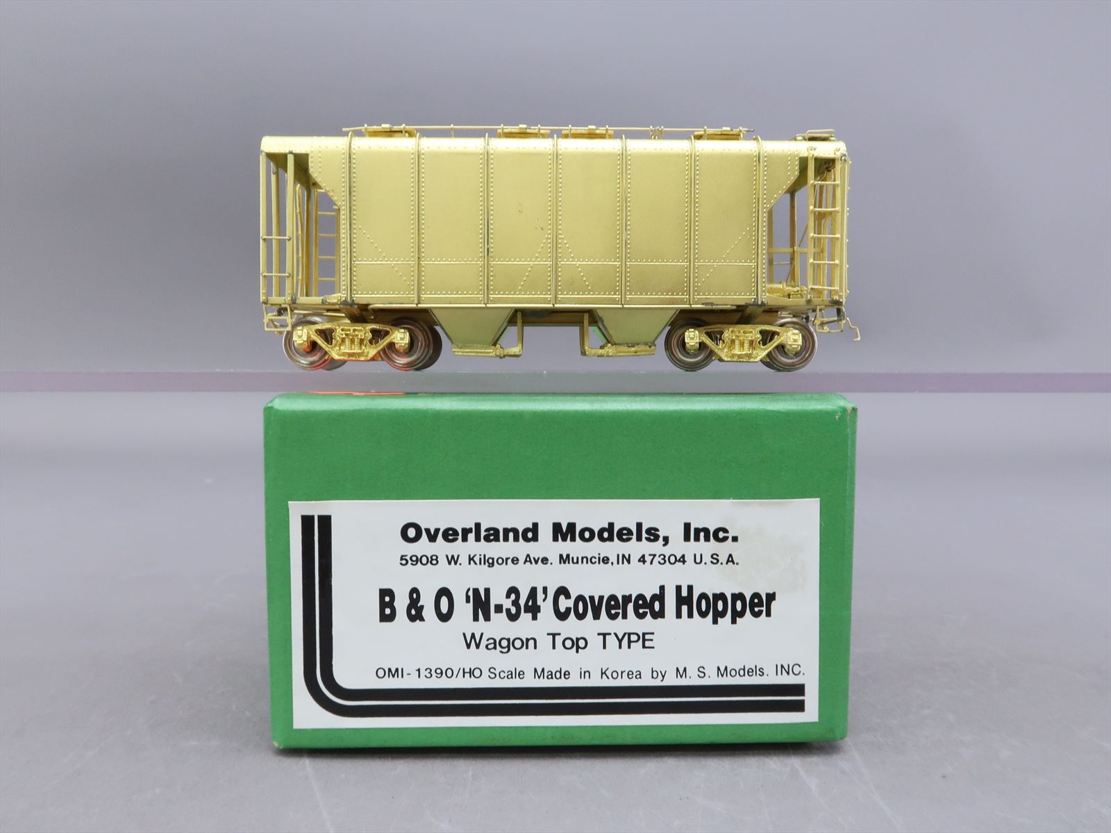 HO Brass Model - OMI 1390 B&O Baltimore & Ohio N-34 Covered Hopper ...