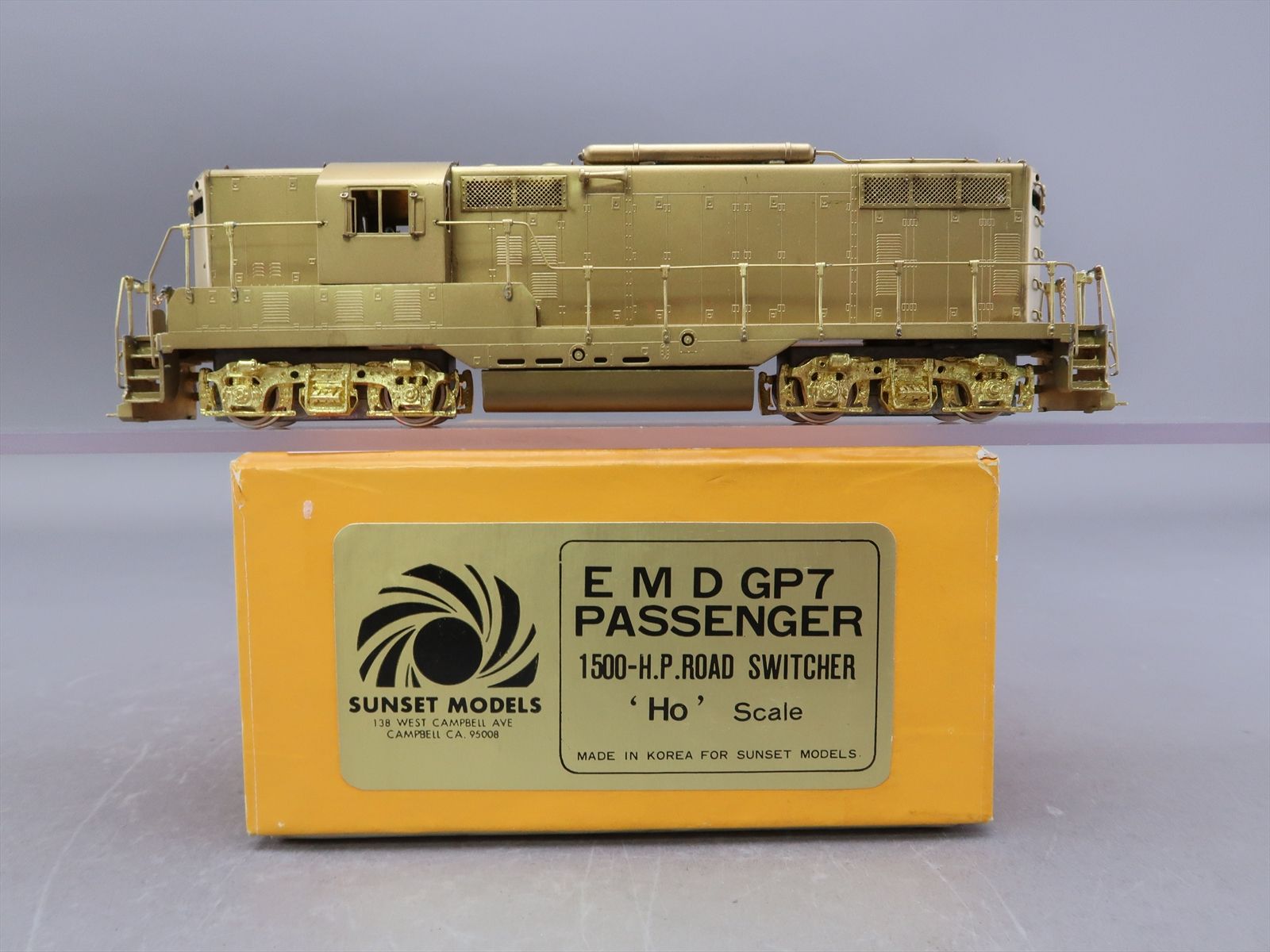 HO Brass Model - Sunset EMD Passenger GP7 1500HP Switcher - Unpainted - 1984 Run - SMI