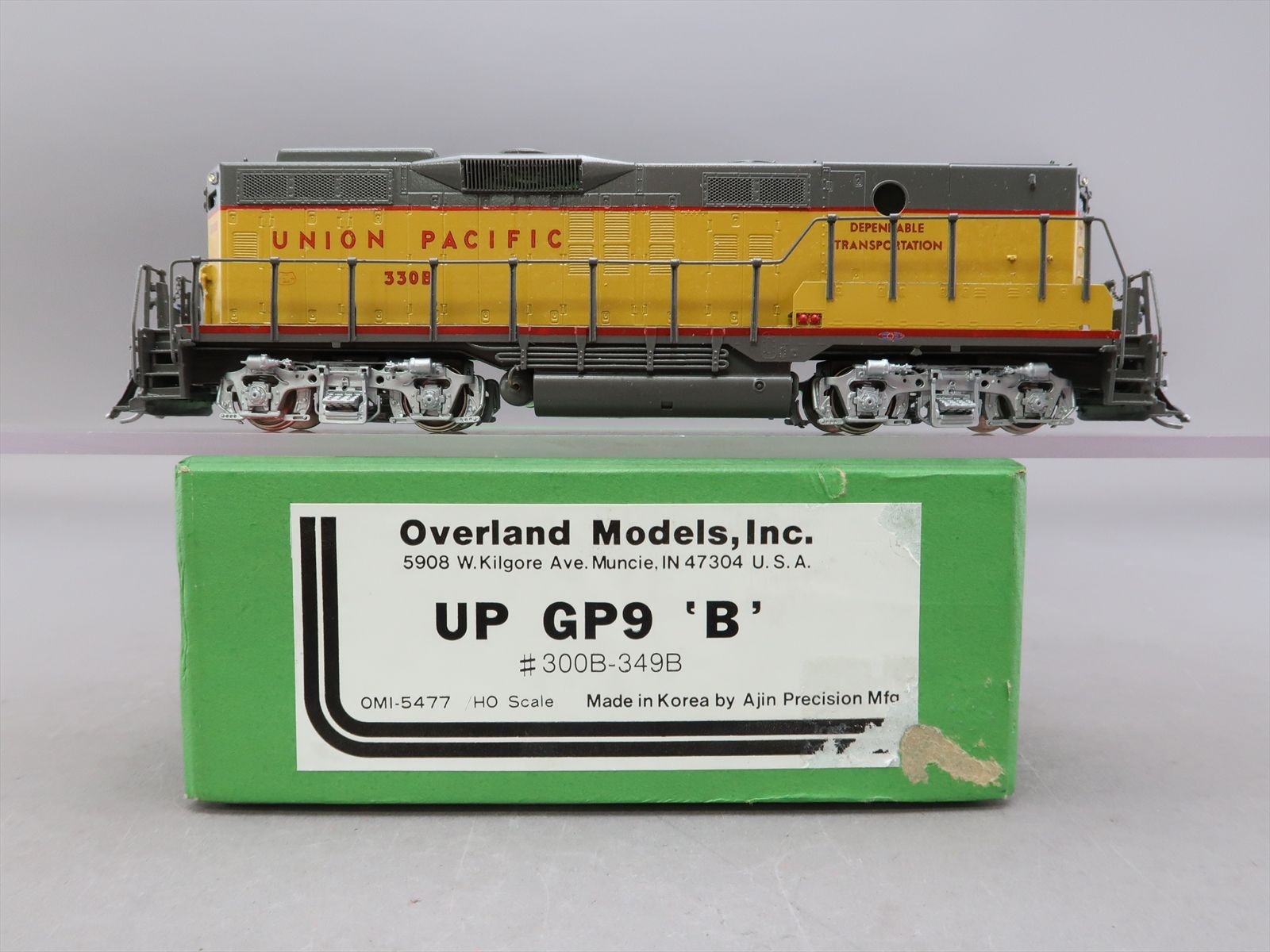 HO Brass Model - OMI 5477 UP Union Pacific GP9 GP9B B Unit #330B ...