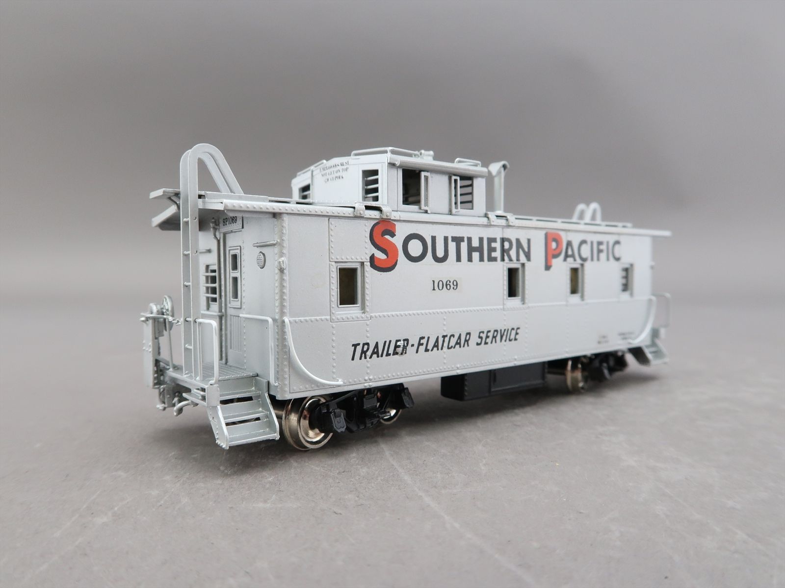 HO Brass Model - PFM SP Southern Pacific C-40-3 Steel Caboose Trailer Train Flatcar Service ...