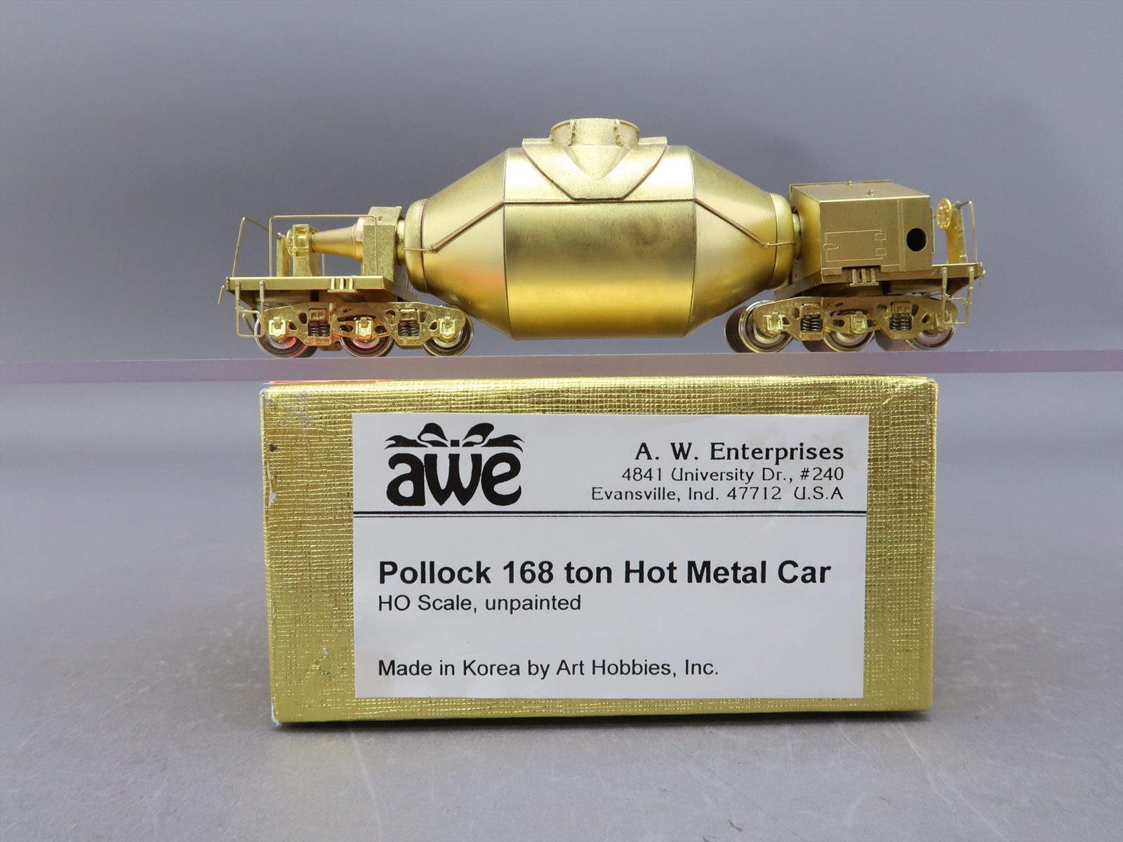 HO Brass Model - AWE 01101 Pollock 168 Ton Hot Metal Car - Unpainted ...