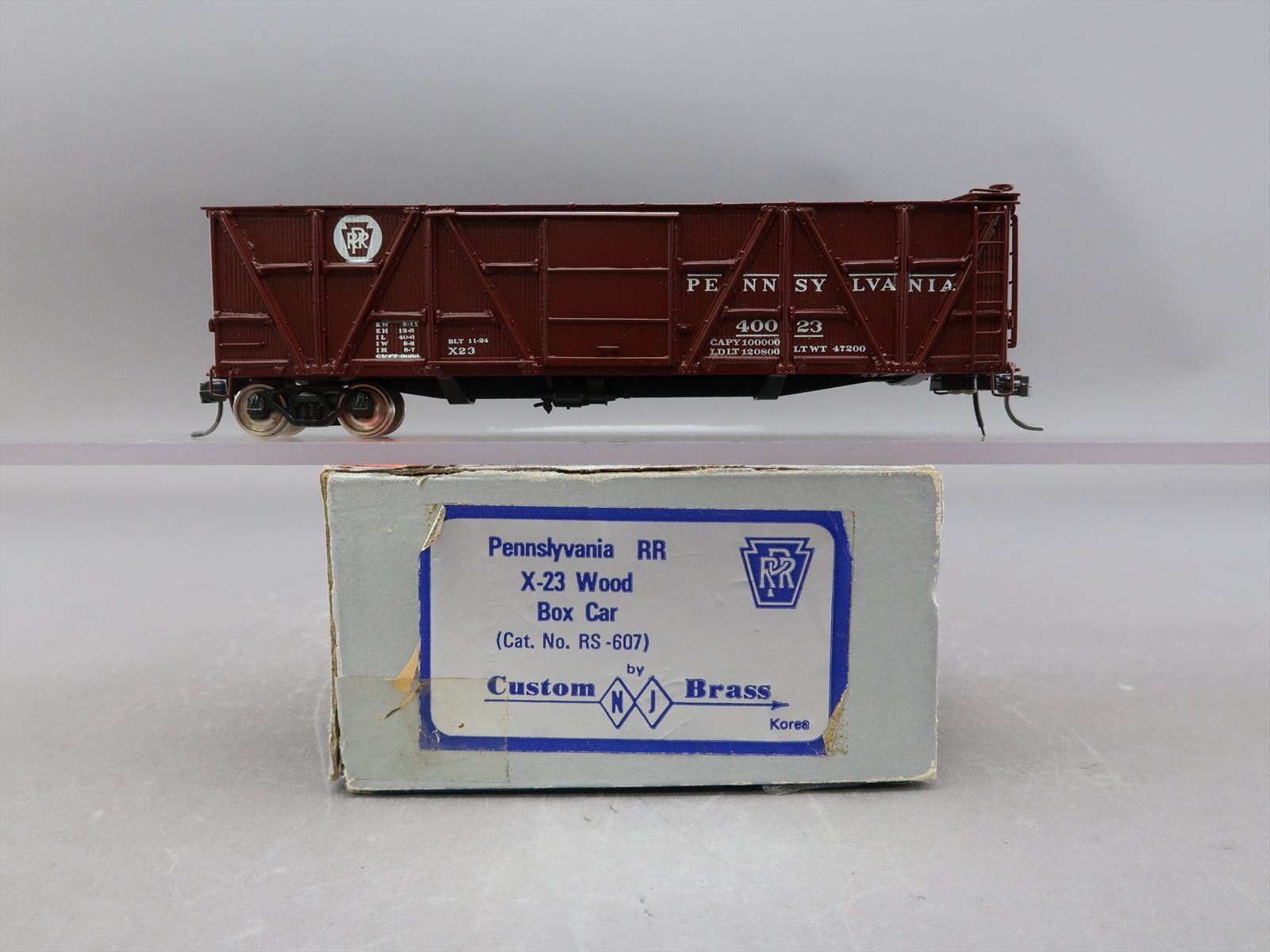 HO Brass Model - NJCB RS-607 PRR Pennsylvania X-23 Outside Braced Wood ...