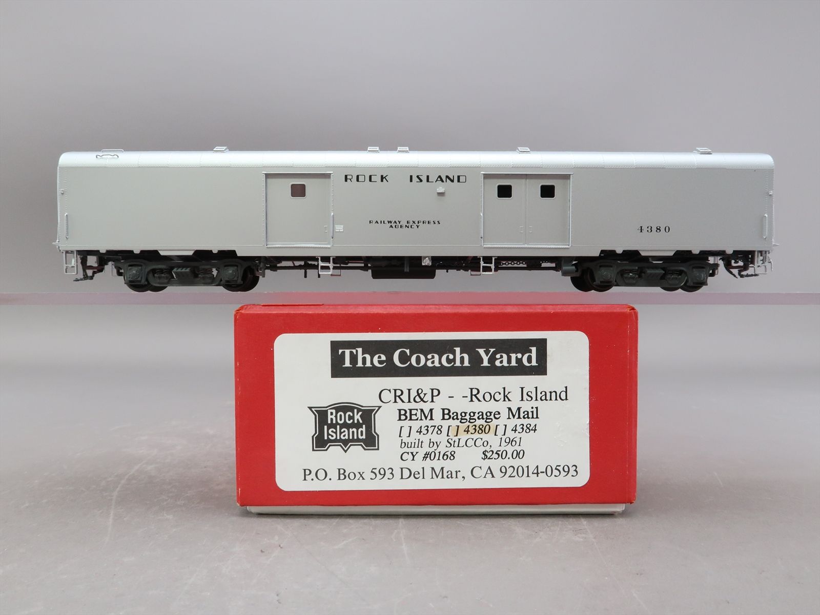 HO Brass Model - TCY 0168 CRI&P RI Rock Island BEM Baggage Mail Car #4380 - F/P - 2001 Run ...