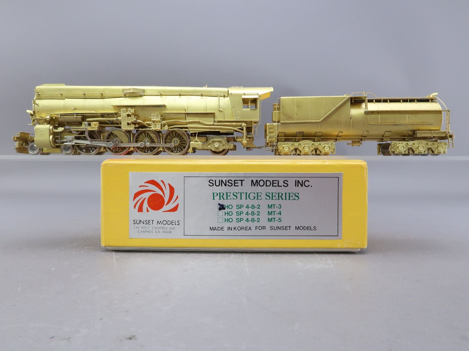 HO Brass Model - Sunset SP Southern Pacific MT-3 4-8-2 - Unpainted - Prestige Series - 1989 Run ...