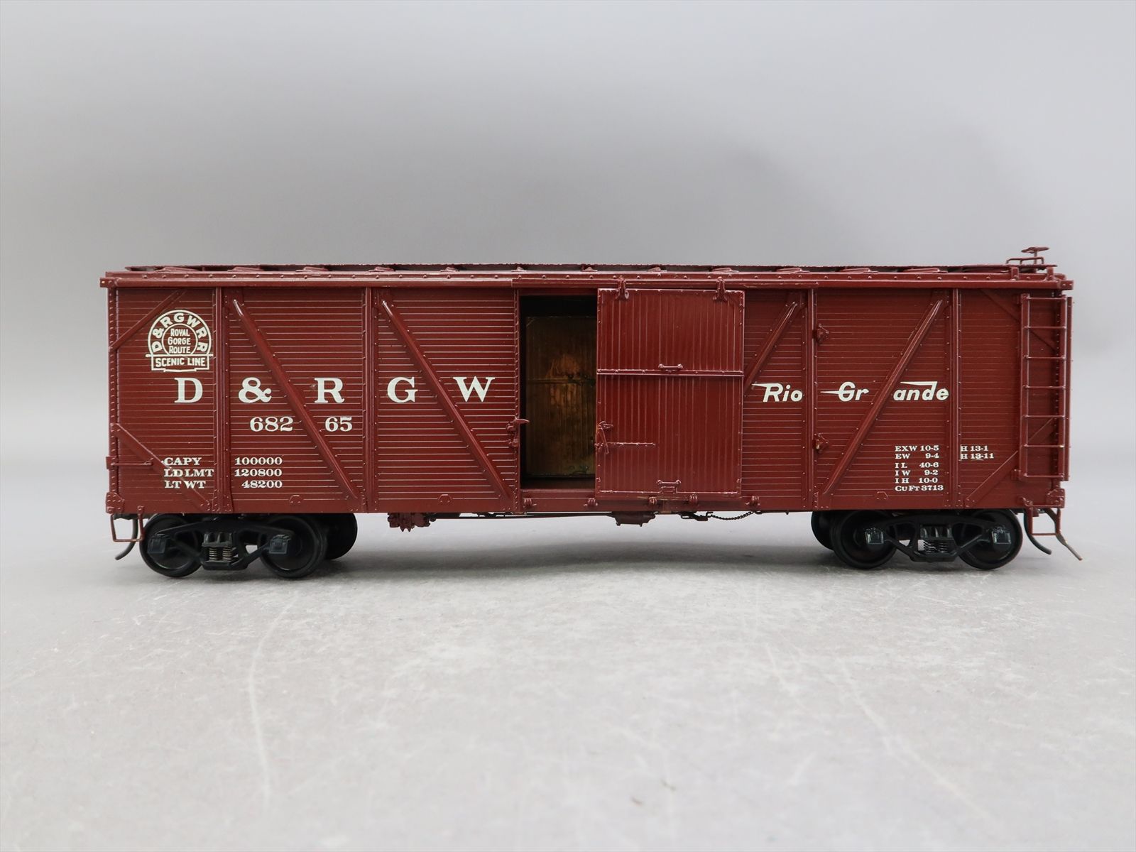 O Brass Model - PSC 15531 D&RGW Rio Grande 40' AAR 50 Ton Outside Braced Single Door Boxcar ...