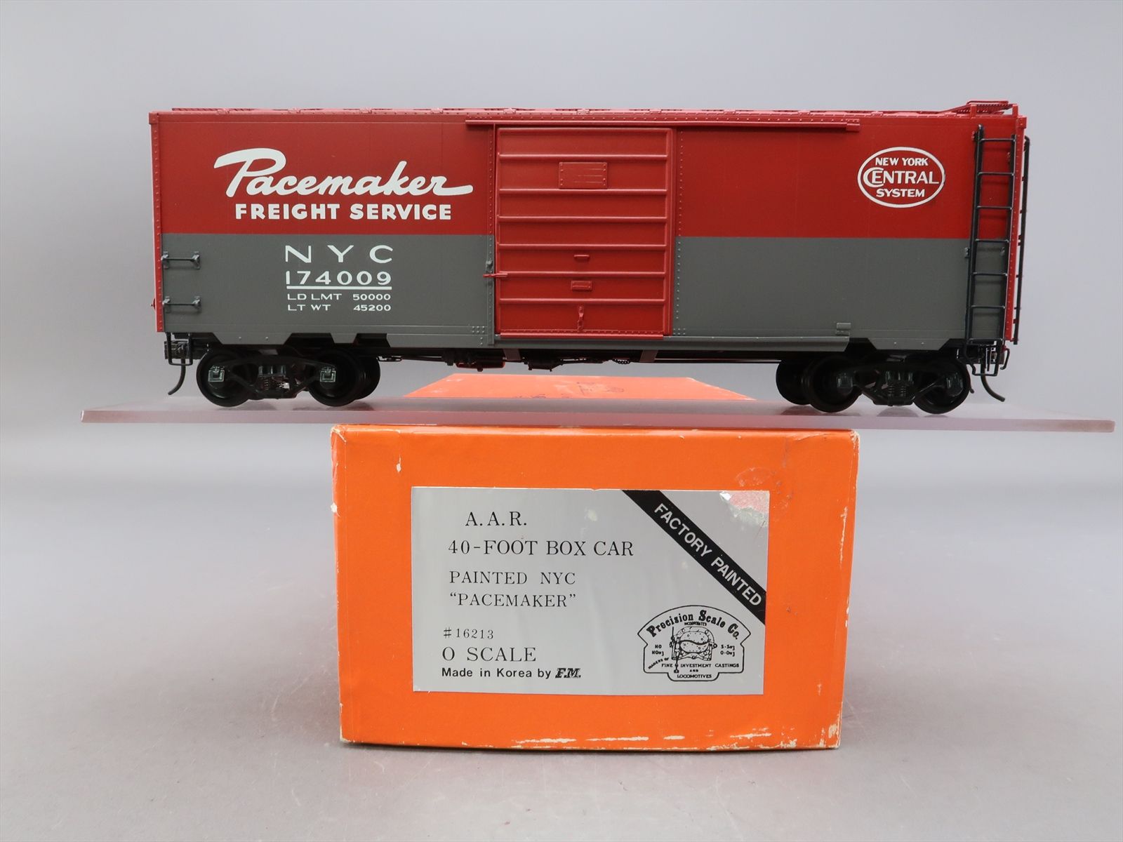 O Brass Model - PSC 16213 NYC New York Central AAR 40' Boxcar Pacemaker ...
