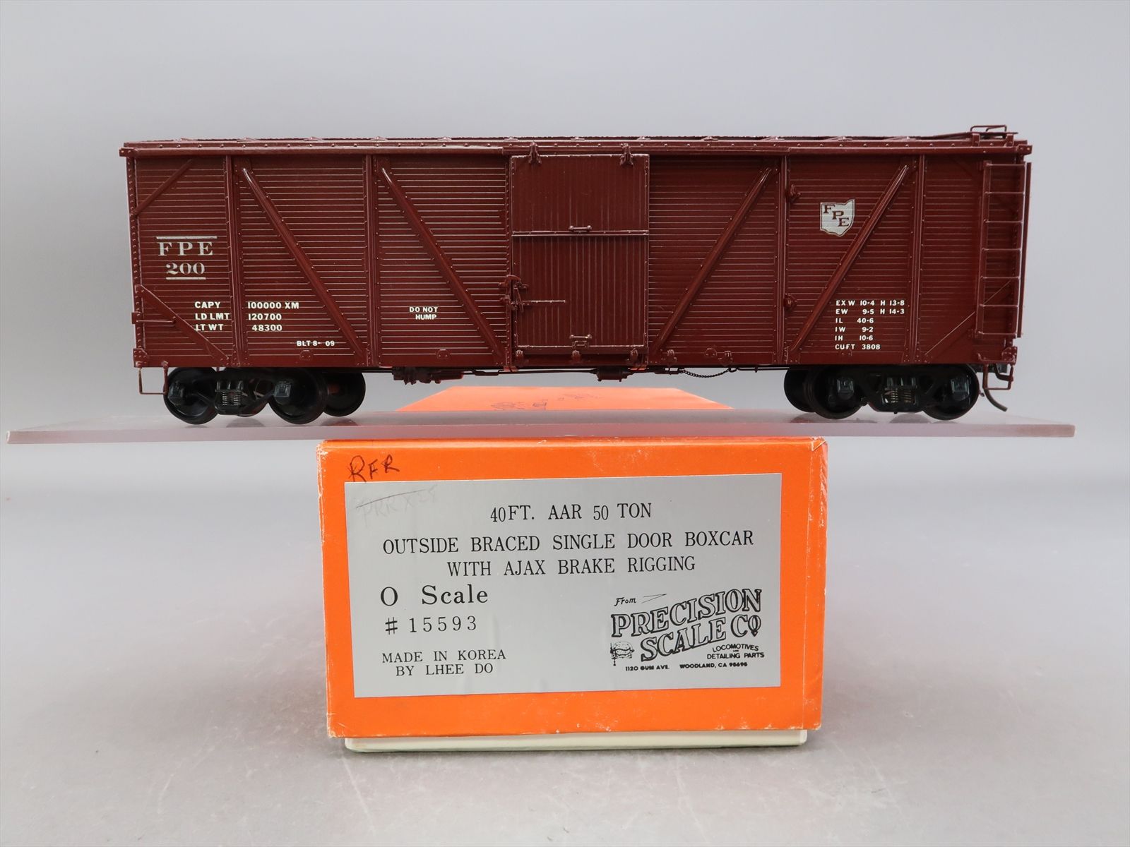O Brass Model - PSC 15593 FPE Fairport Painesville & Eastern 40' 50 Ton ...