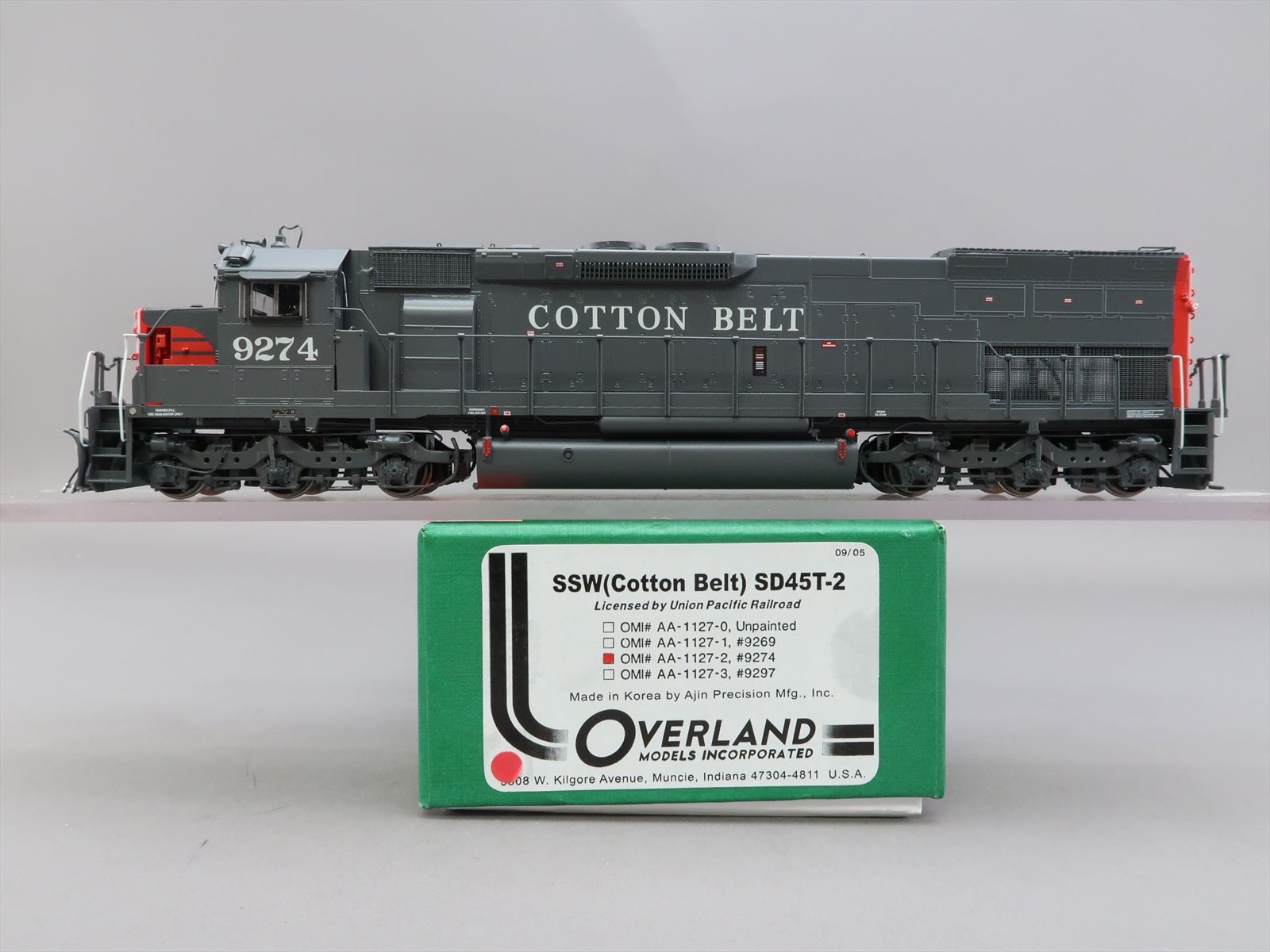 HO Brass Model - OMI AA-1127-2 SSW St. Louis Southwestern Cotton Belt SD45T-2 #9274 Bloody Nose ...