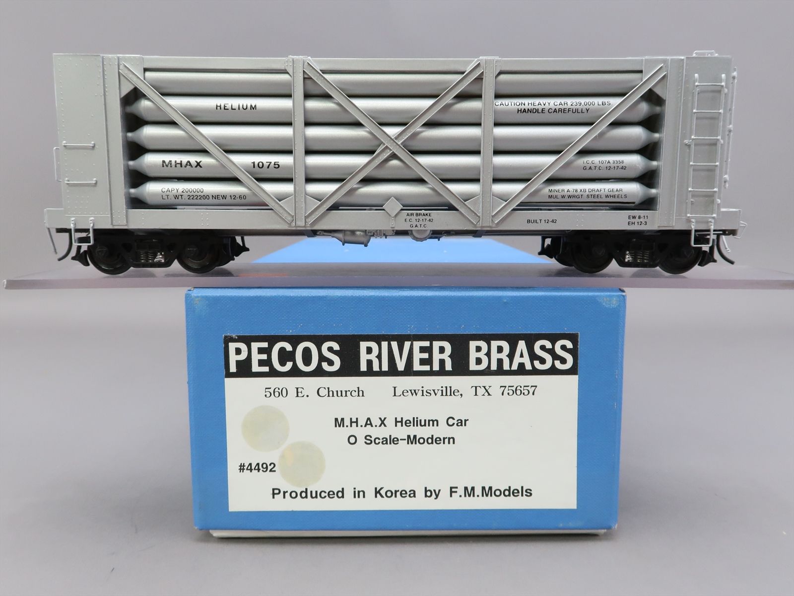 O Brass Model - Pecos River PRB 4492 US Navy MHAX Helium Car Modern ...