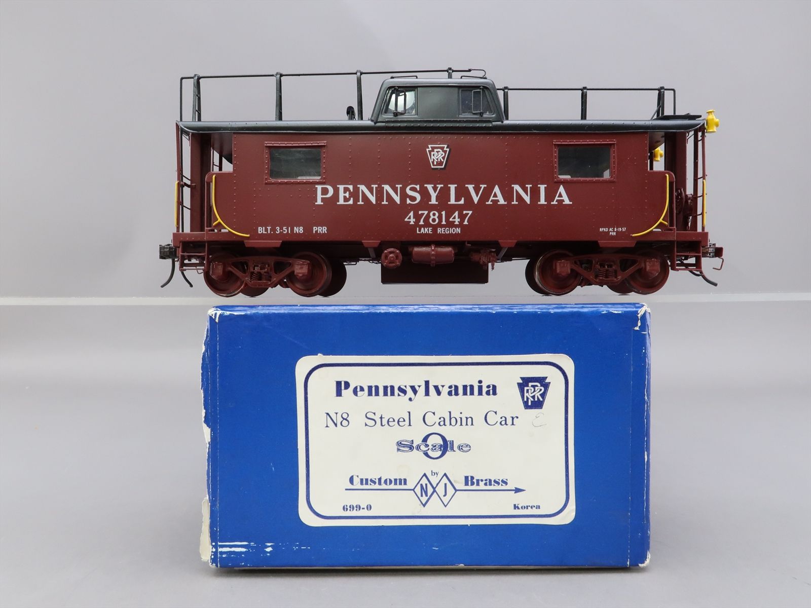 O Brass Model - NJCB 699-O PRR Pennsylvania N8 Steel Cabin Car Caboose ...