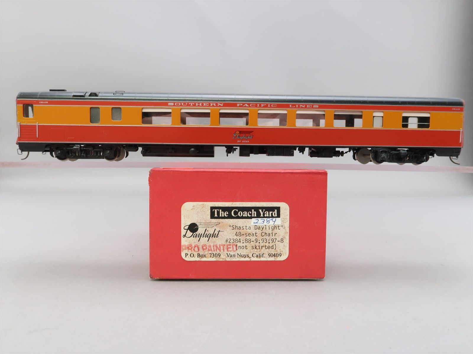 HO Brass Model - TCY 0052 SP Southern Pacific 48-Seat Chair Car Unskirted Shasta Daylight #2389 ...