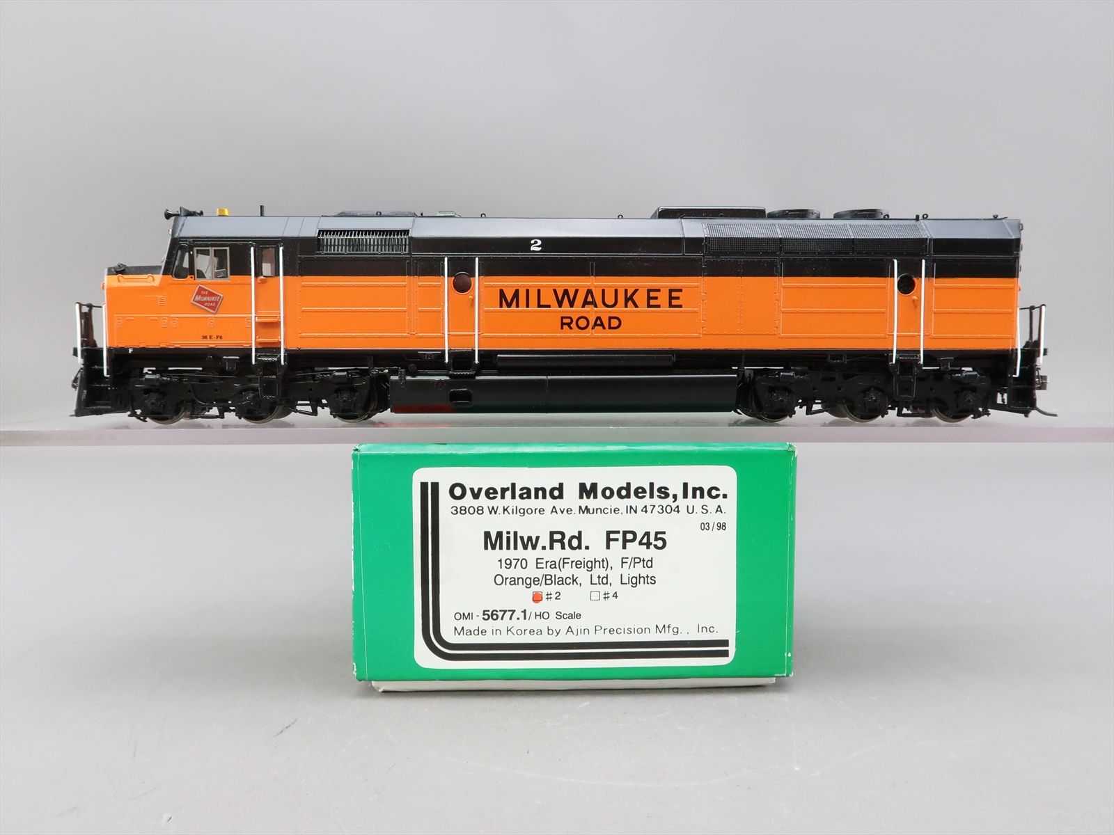 HO Brass Model - OMI 5677.1 Milwaukee Road FP45 1970 Era Freight Orange / Black #2 - F/P - 1998 ...