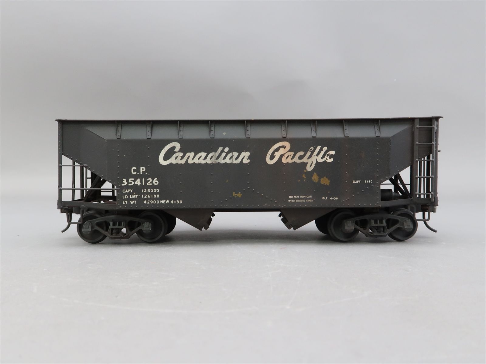 O Brass Model - MG Max Gray 502 CP Canadian Pacific 50 Ton Offset Steel ...