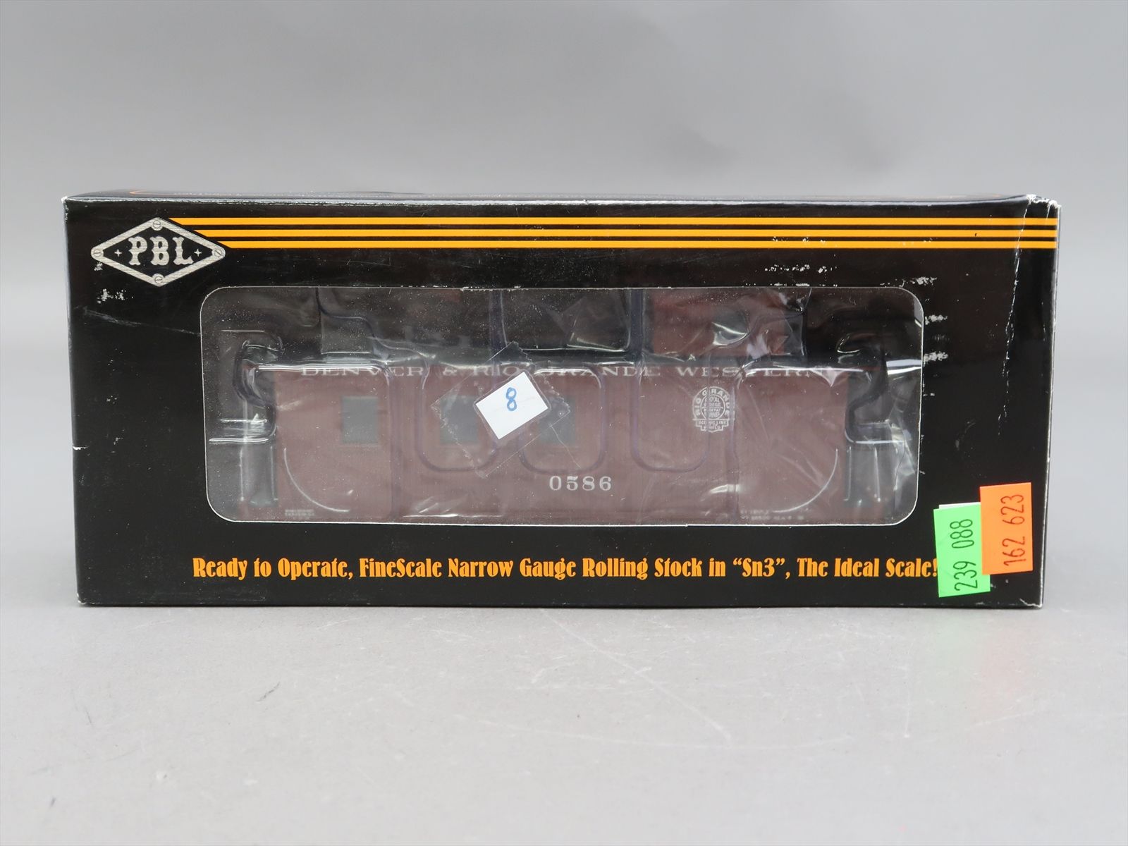 Sn3 Scale - PBL 0586-01 D&RGW Rio Grande Caboose Peaked Roof #0586 - F/P
