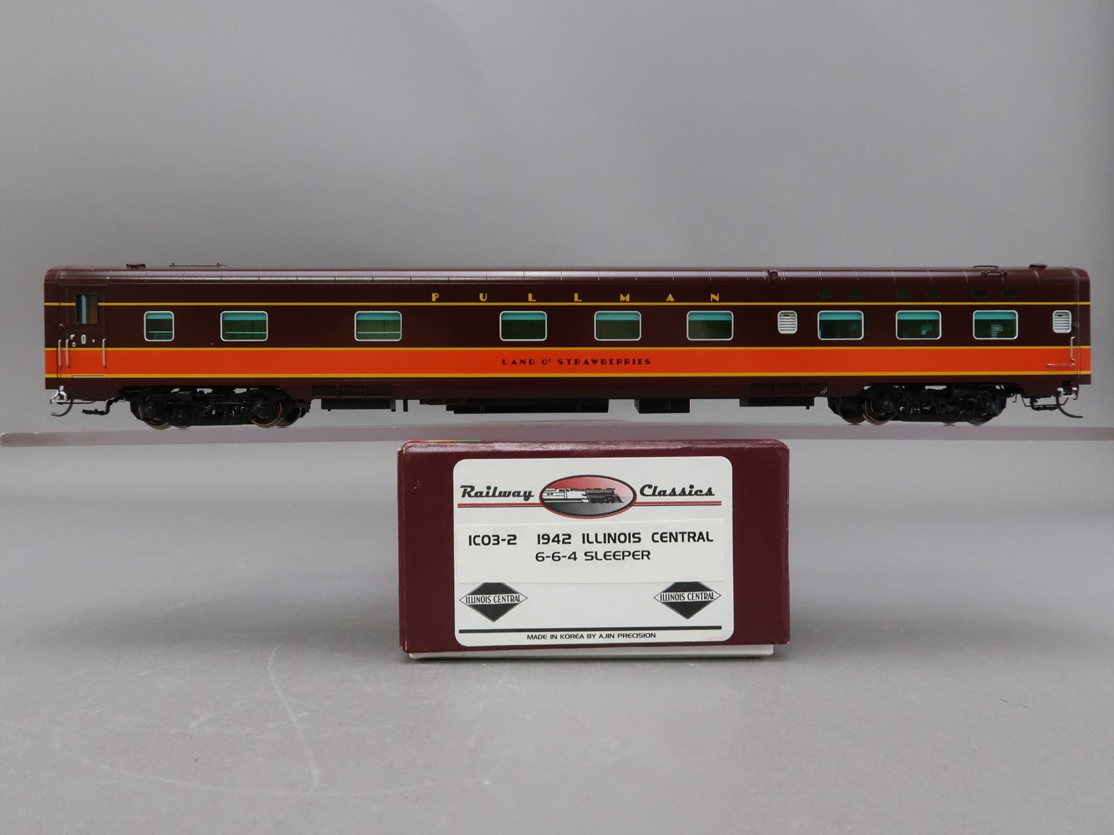 HO Brass Model - RWC IC03-2 IC Illinois Central 6-6-4 Sleeper Land o ...