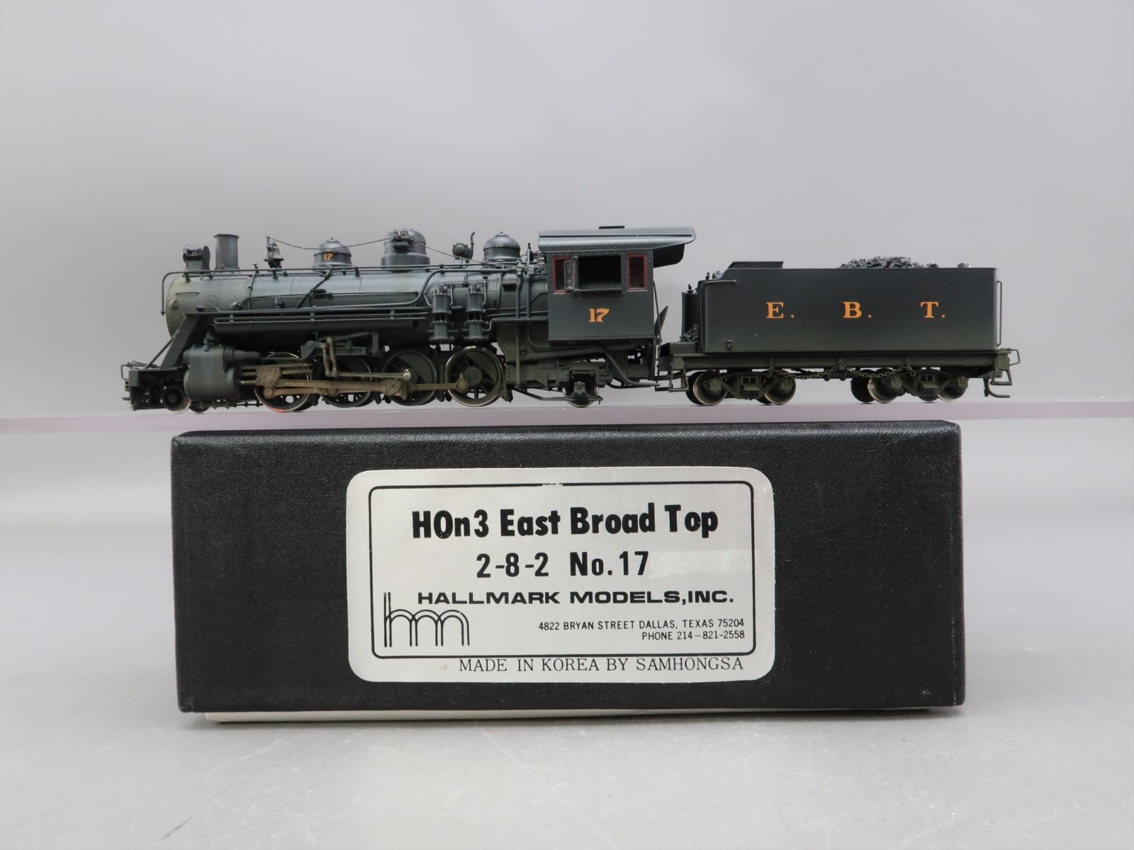 HOn3 Brass Model - HM Halmark EBT East Broad Top 2-8-2 #17 - Pro Paint ...