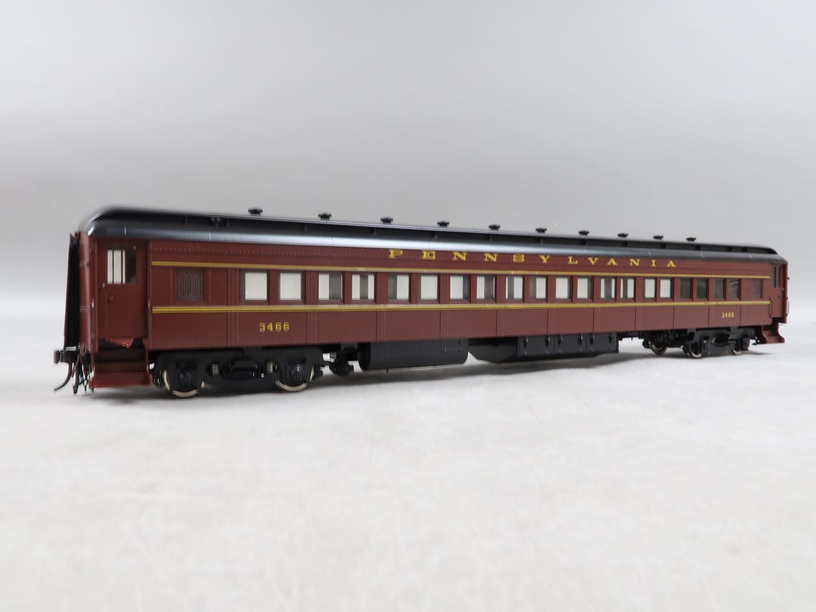 O Brass Model - PSC 15811-1 PRR Pennsylvania P-70 Coach #3466 - F/P - WBM