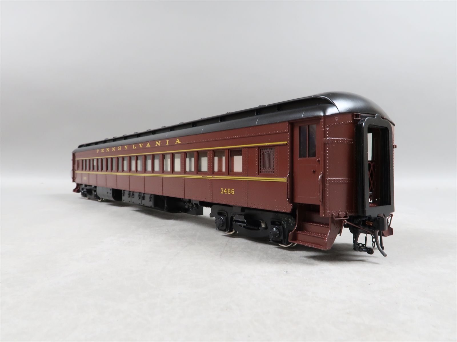 O Brass Model - PSC 15811-1 PRR Pennsylvania P-70 Coach #3466 - F/P - WBM