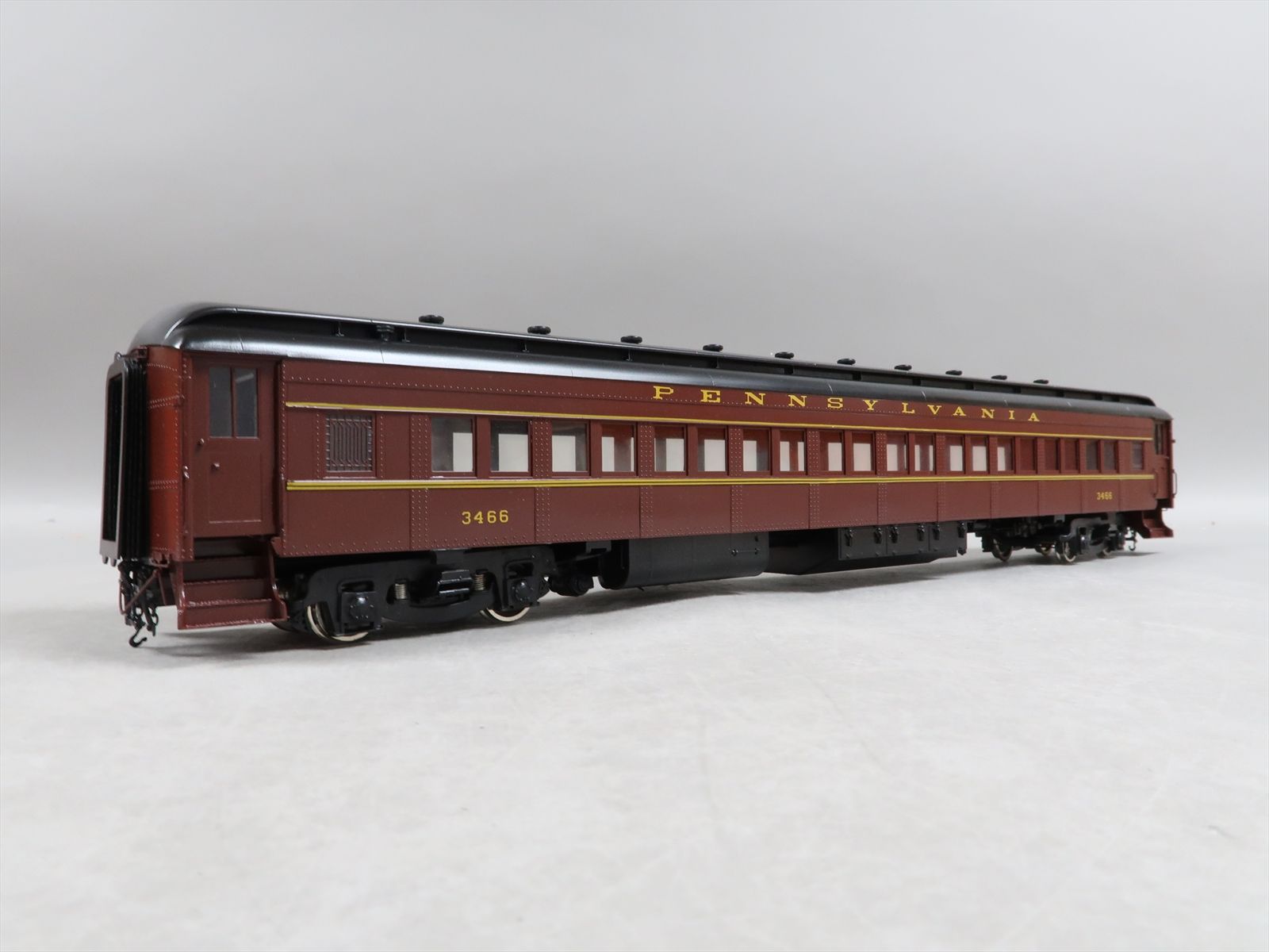 O Brass Model - PSC 15811-1 PRR Pennsylvania P-70 Coach #3466 - F/P - WBM