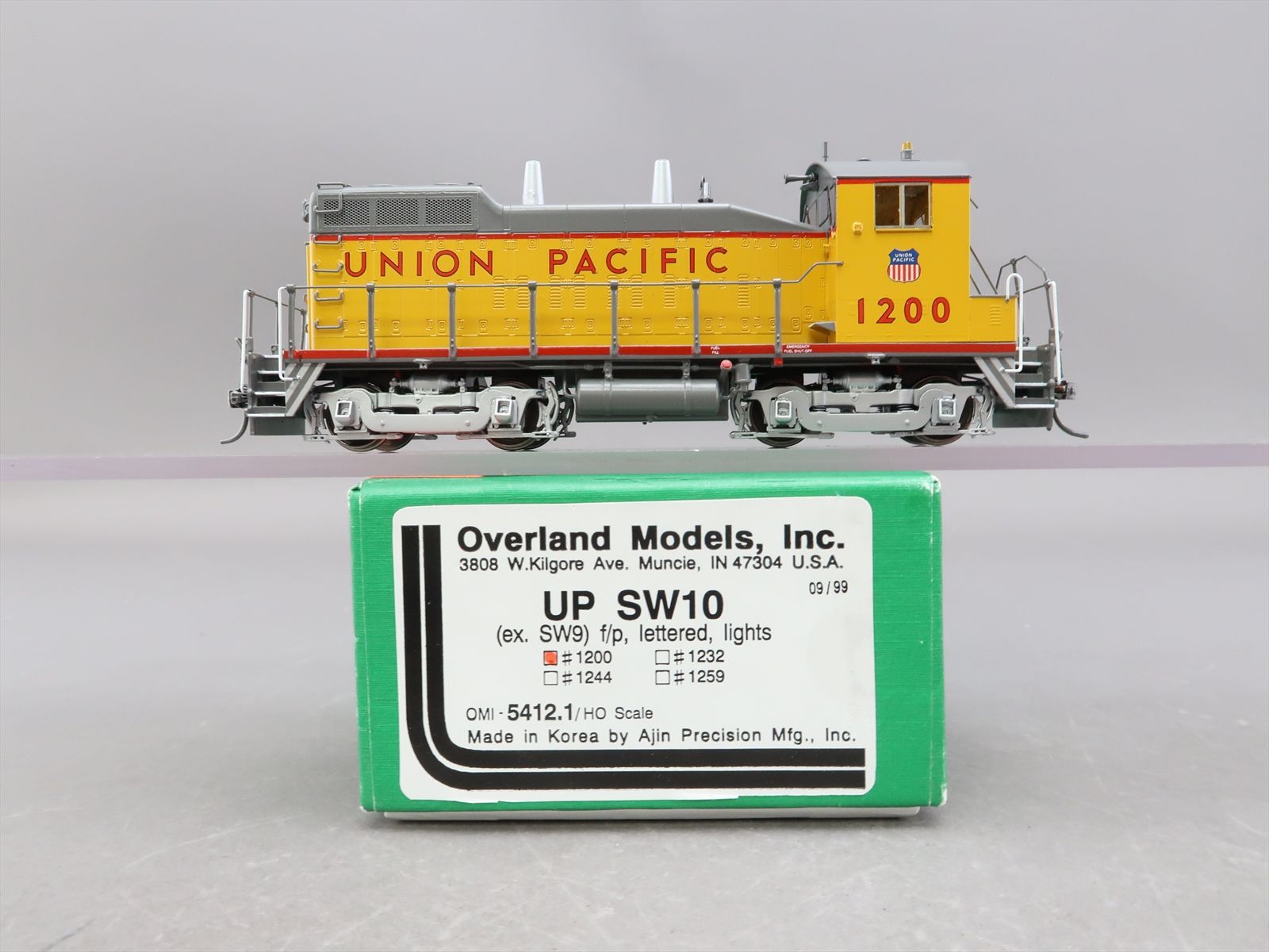 HO Brass Model - OMI 5412.1 UP Union Pacific SW10 ex-SW9 #1200 - F/P ...