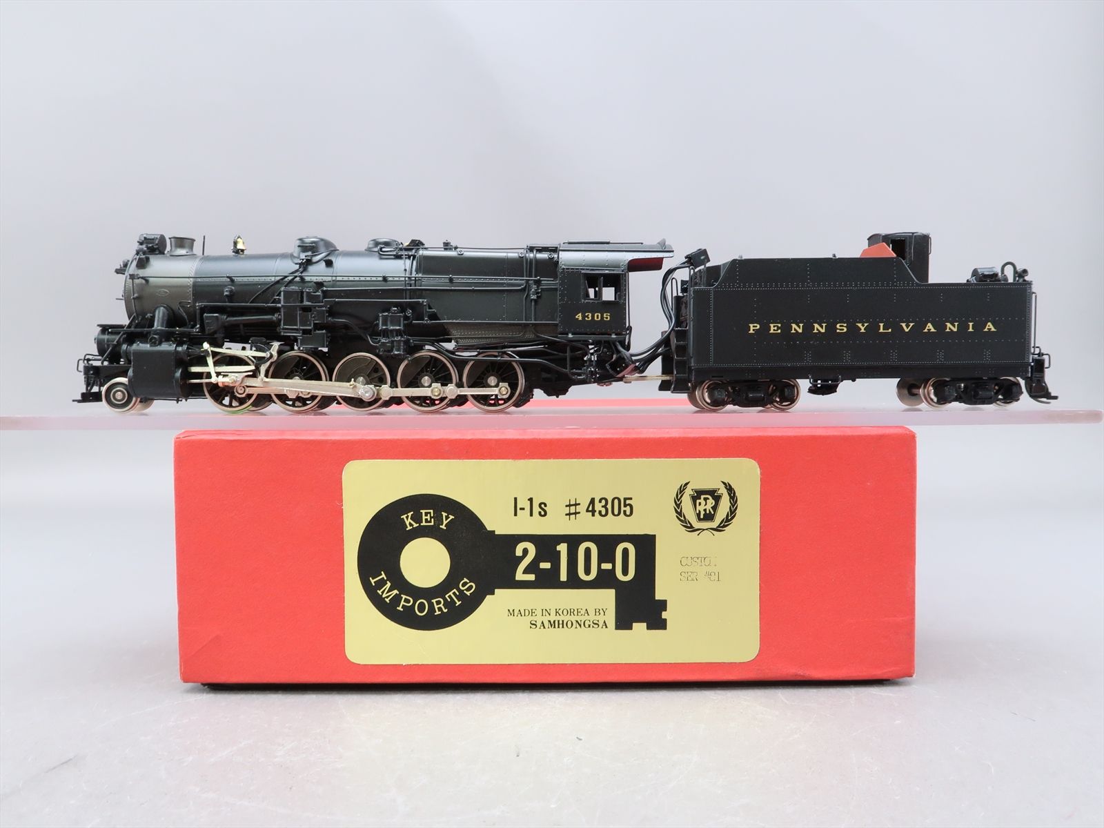 HO Brass Model - Key CS#81 PRR Pennsylvania I-1s 2-10-0 #4305 - F/P + Coasting Drive - 1988 Run ...