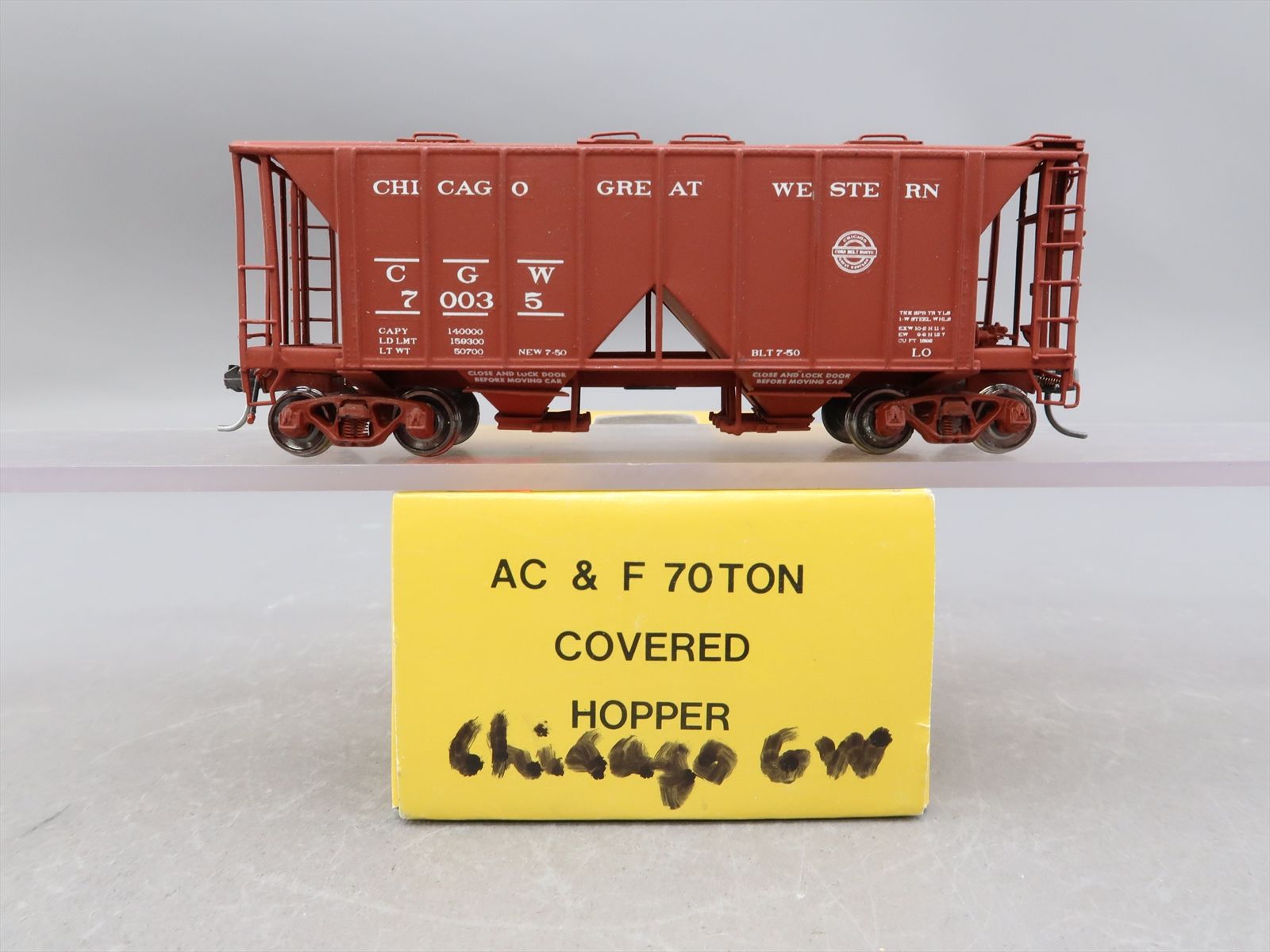 HO Brass Model - Sunset CGW Chicago Great Western 70 Ton Covered Hopper ...