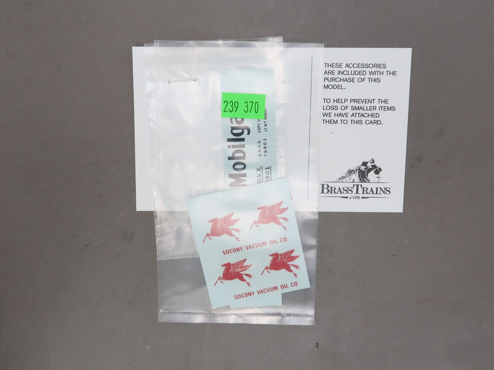 HO Brass Model - PSC 15666 SOVX Mobilgas 10,000 Gallon Tank Car - F/P ...