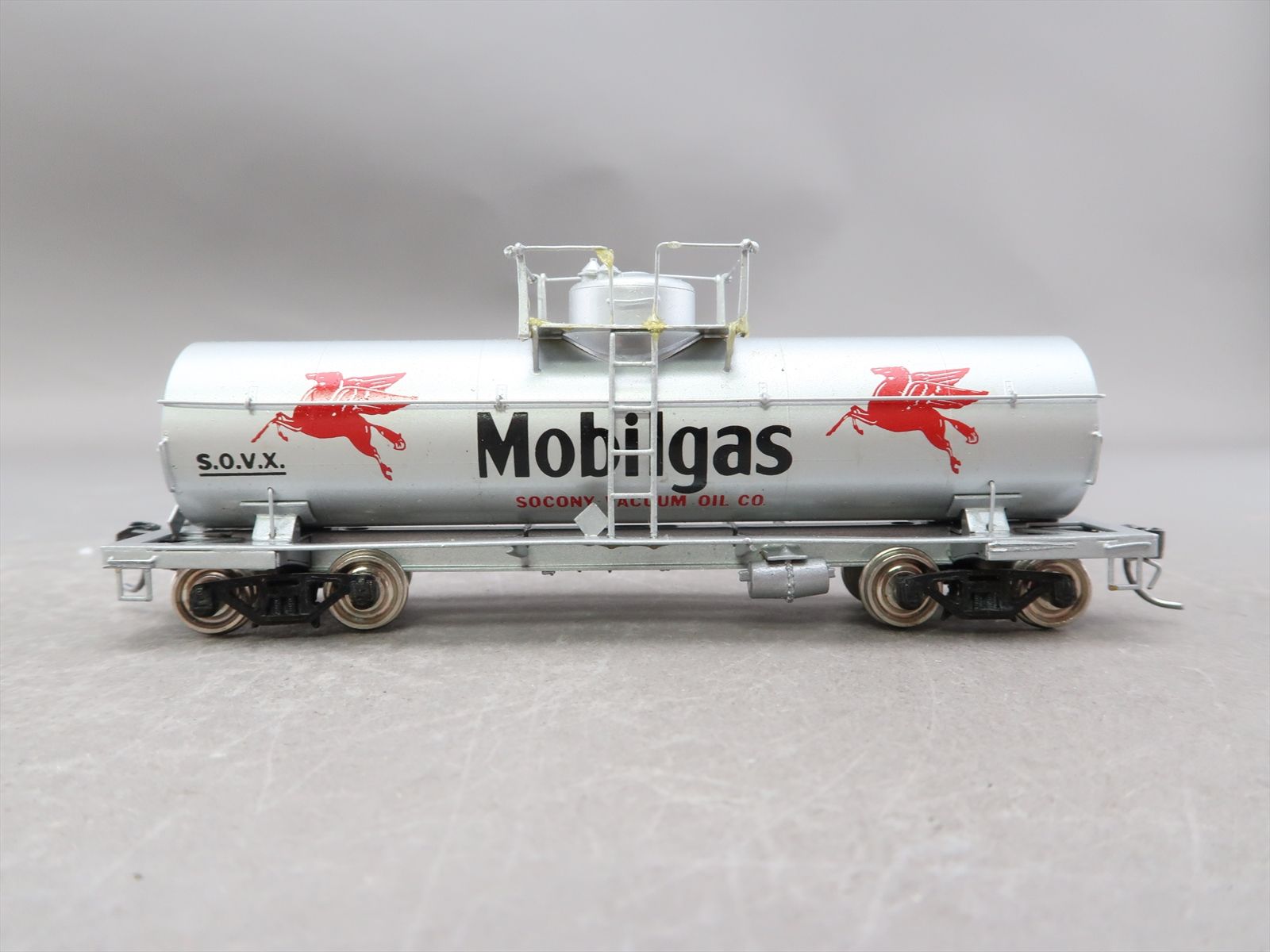 HO Brass Model - PSC 15656 SOVX Mobilgas 8,000 Gallon Tank Car Silver ...