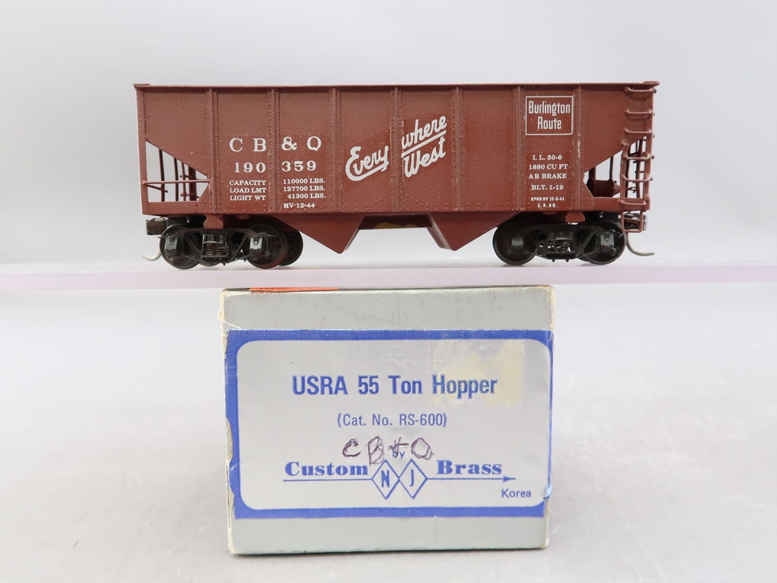 HO Brass Model - NJCB RS-600 USRA CB&Q Chicago Burlington & Quincy 55 ...