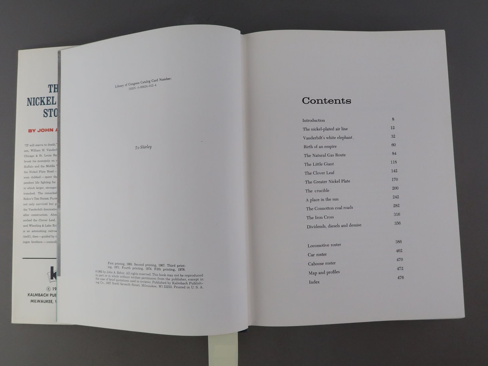 Railroad Book - The Nickel Plate Story - John A. Rehor - 483 Pages